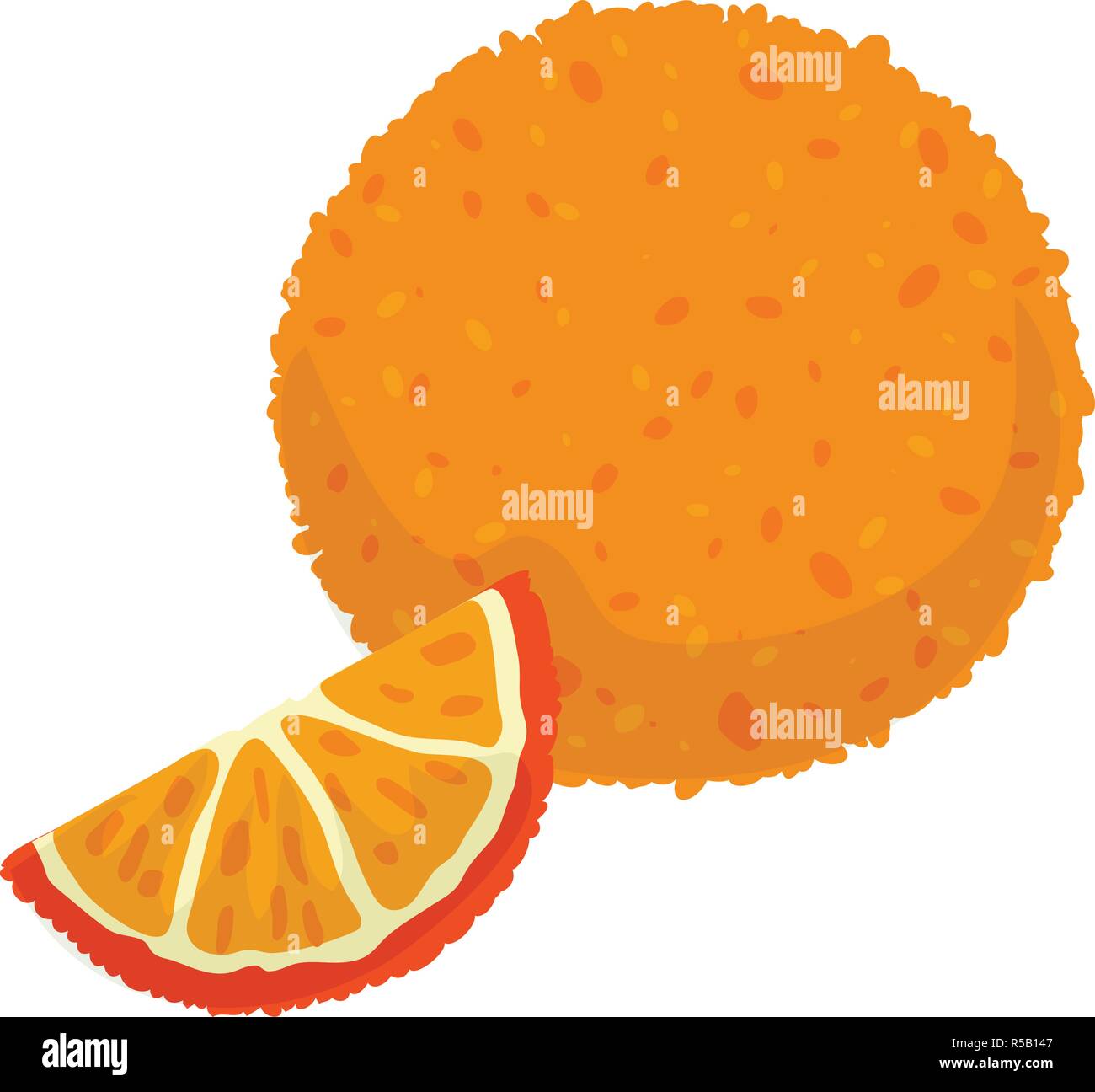 Orange icon. Cartoon of orange vector icon for web design isolated on ...