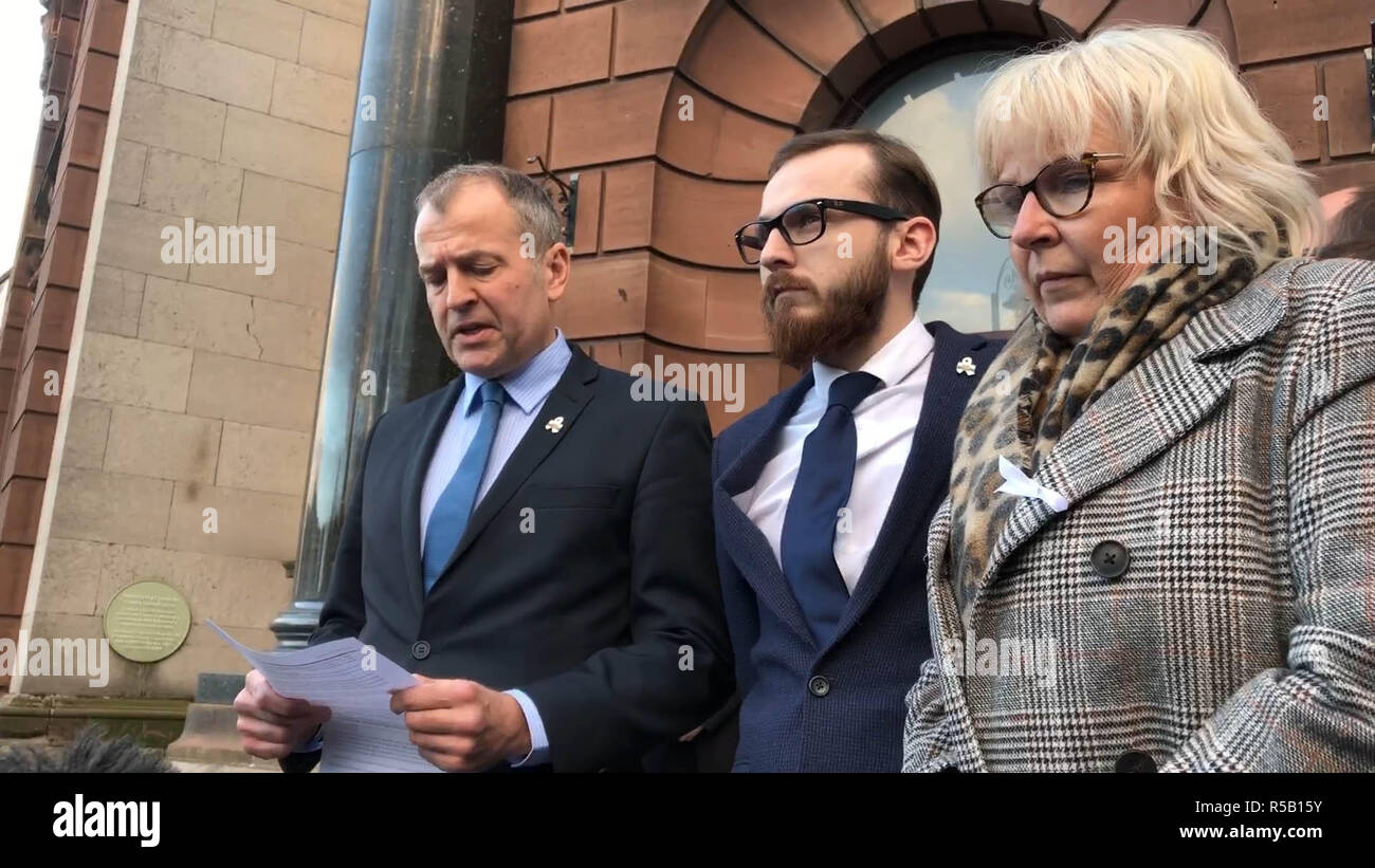 (left to right) Solicitor Neil Hudgell with Bernadette and Jack ...