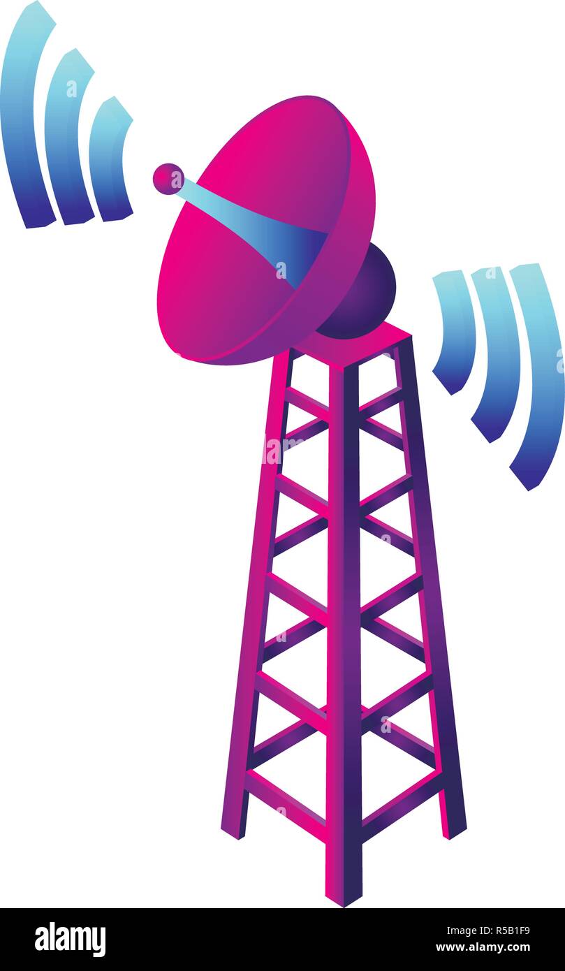Gsm smart tower icon. Isometric of gsm smart tower vector icon for web ...
