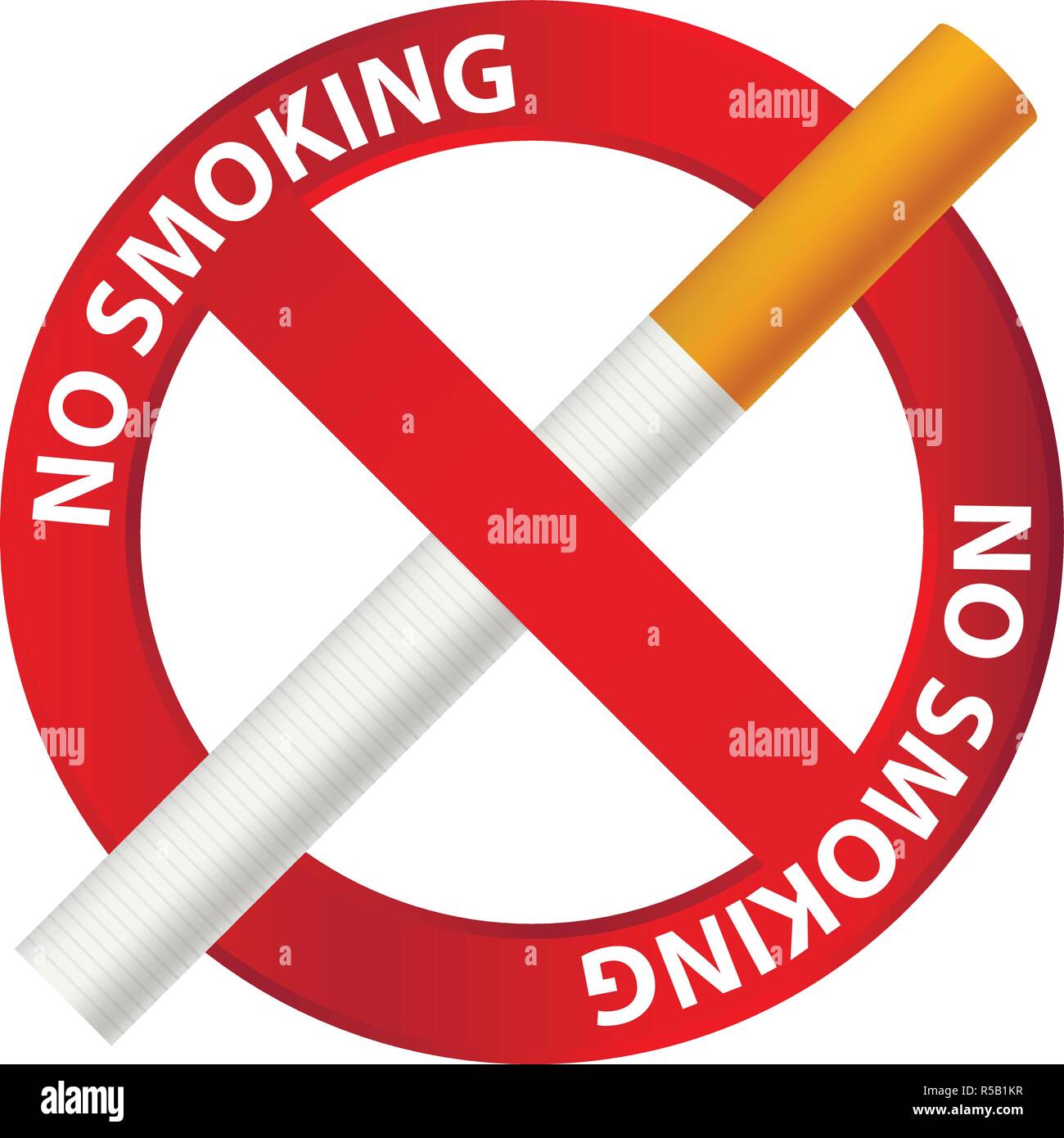 No smoking icon. Realistic illustration of no smoking vector icon for ...