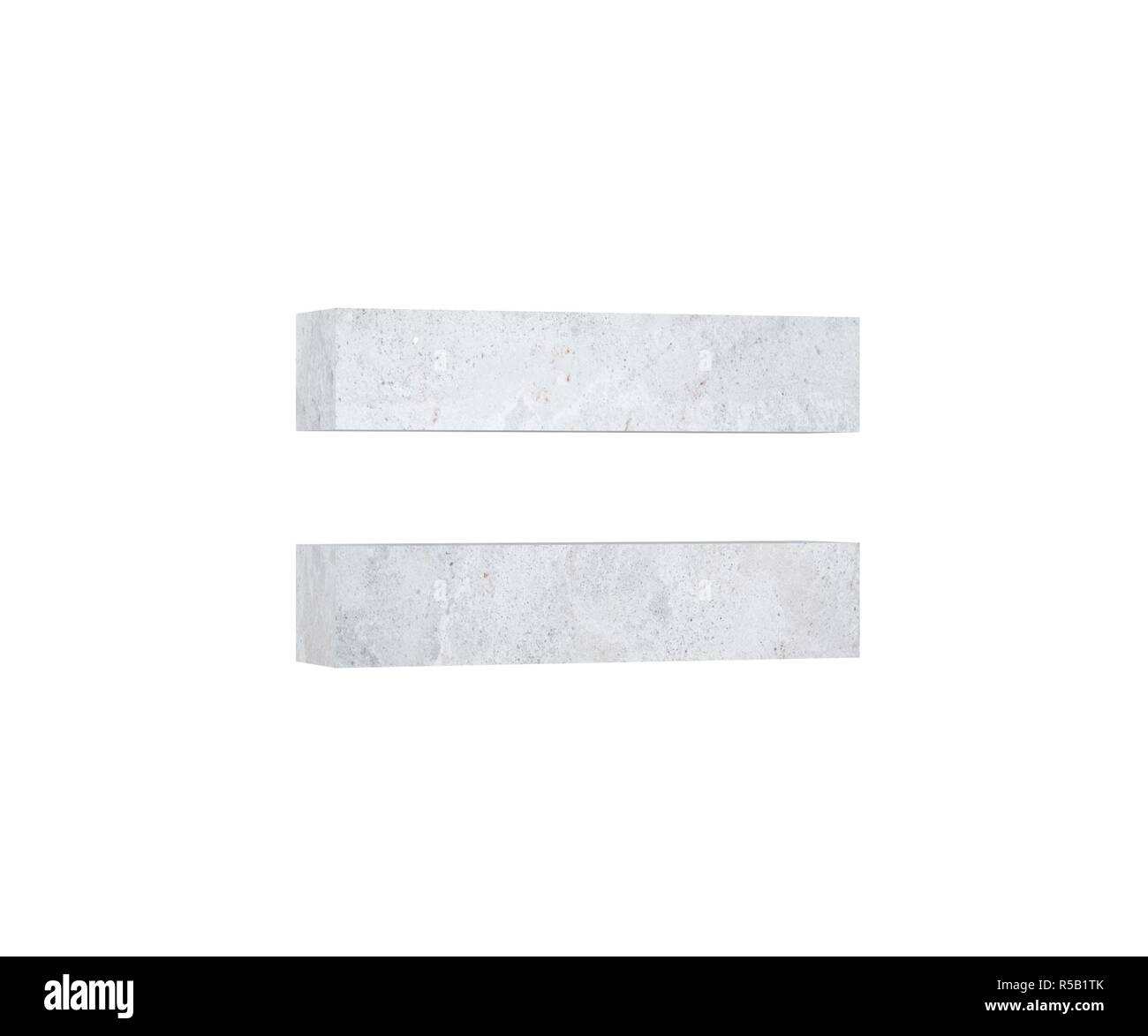3D rendering concrete symbol - equal. 3D render Illustration Stock ...