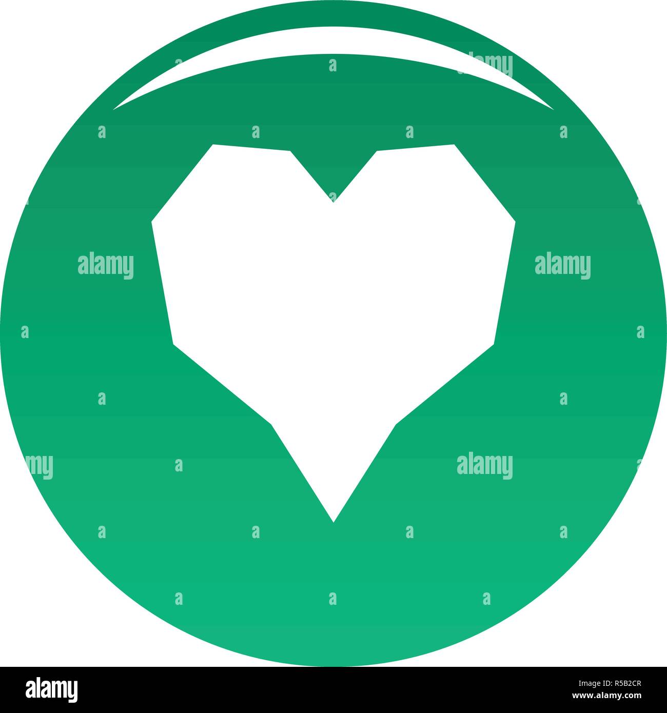 Angular heart icon. Simple illustration of angular heart vector icon ...