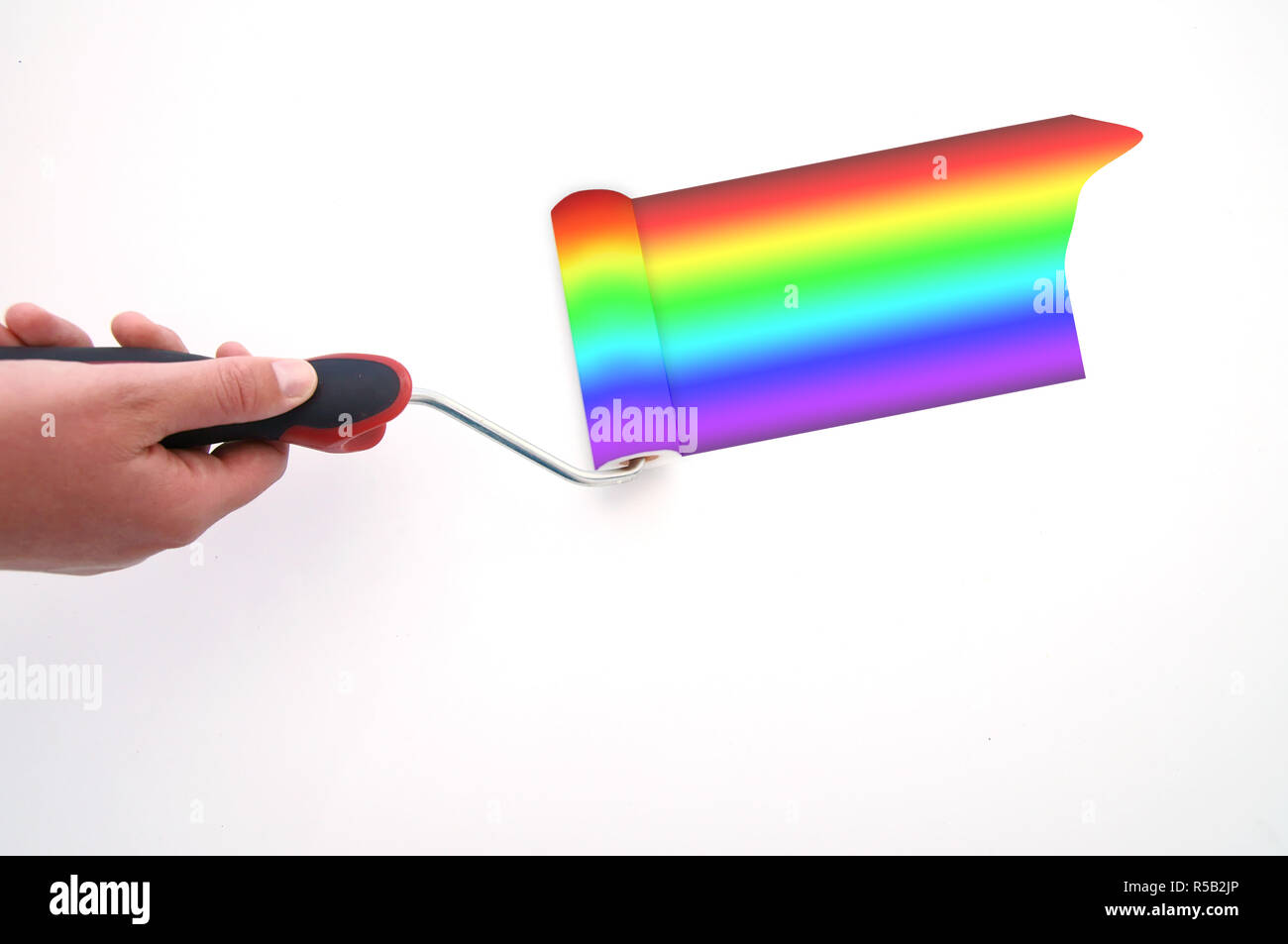 Painting the rainbow Stock Photo - Alamy