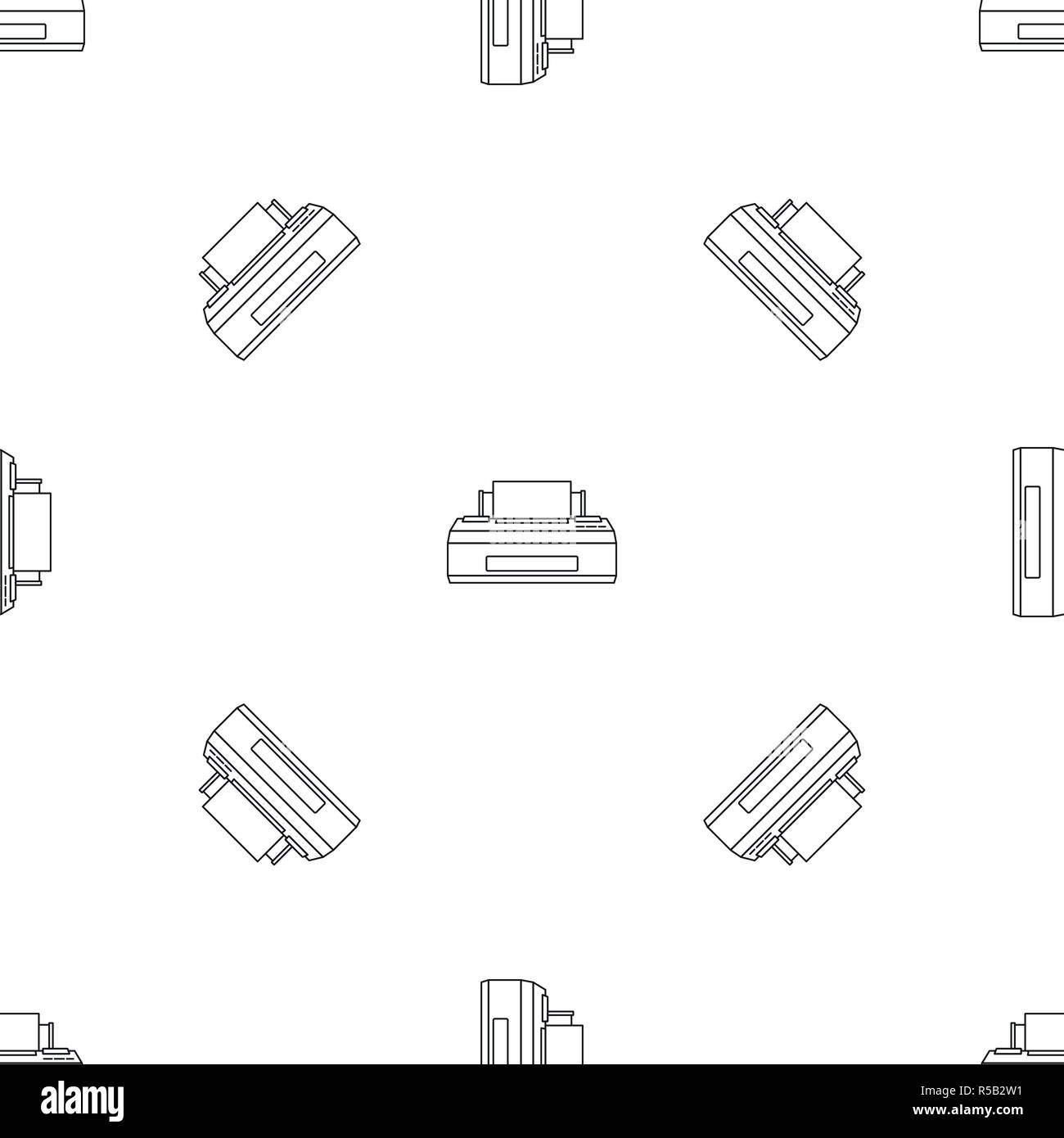 Old inkjet printer Stock Vector Images - Alamy