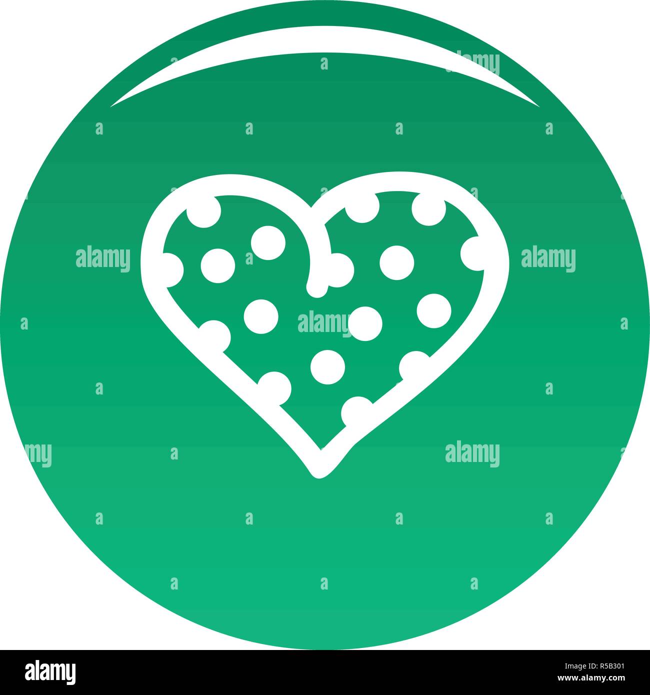 Pea heart icon. Simple illustration of pea heart vector icon for any ...