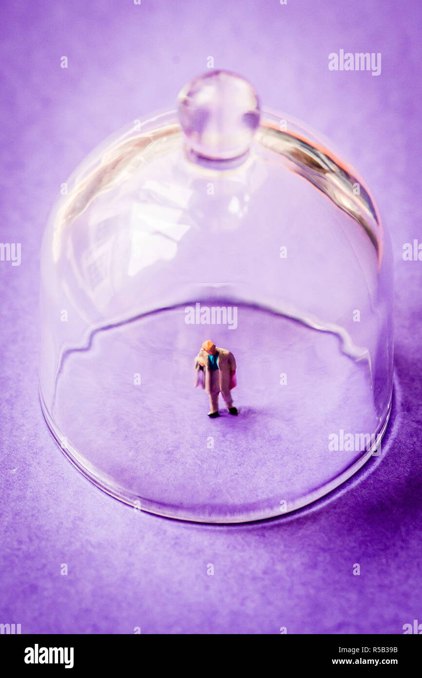 Man under a bell Stock Photo - Alamy