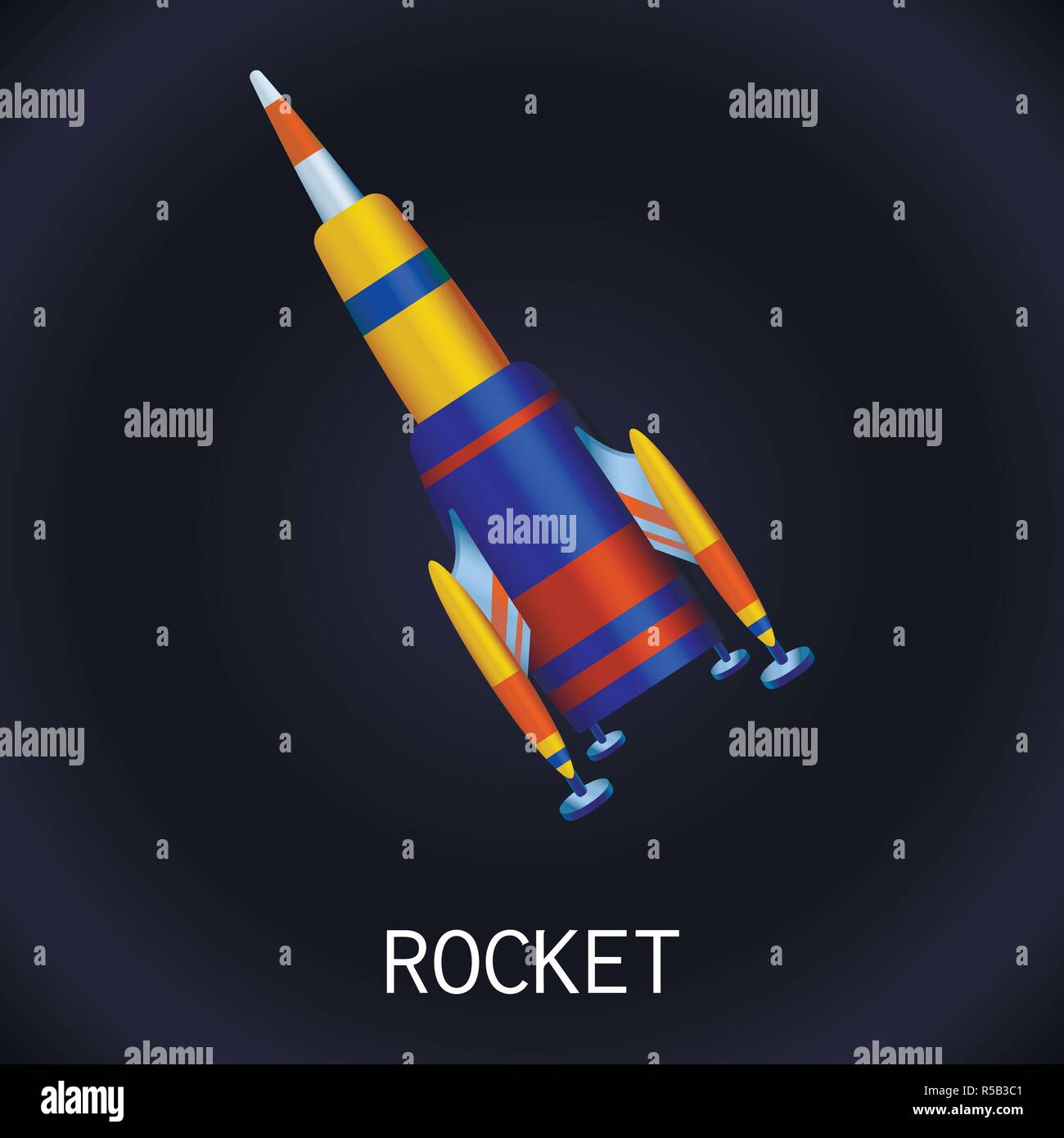 Space rocket icon. Cartoon of space rocket vector icon for web design ...
