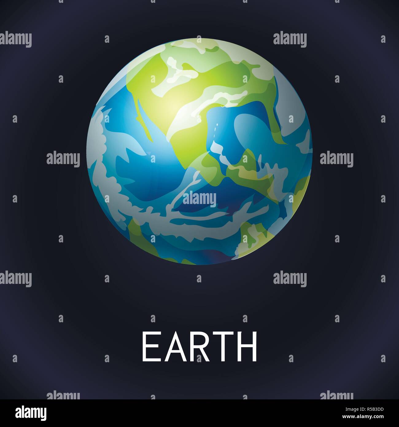 Earth space icon. Cartoon of earth space vector icon for web design ...