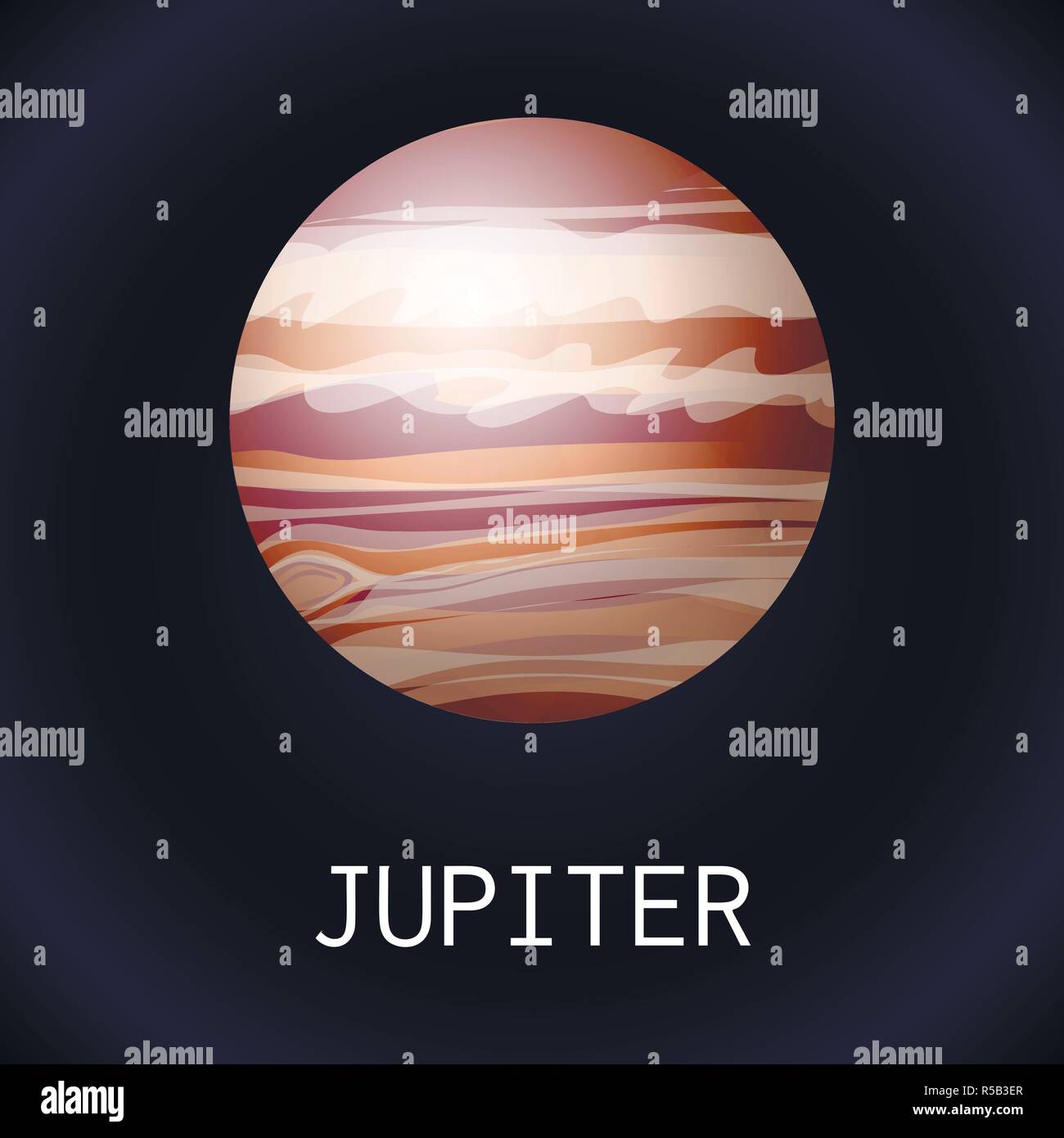 Jupiter planet icon. Cartoon of jupiter planet vector icon for web ...