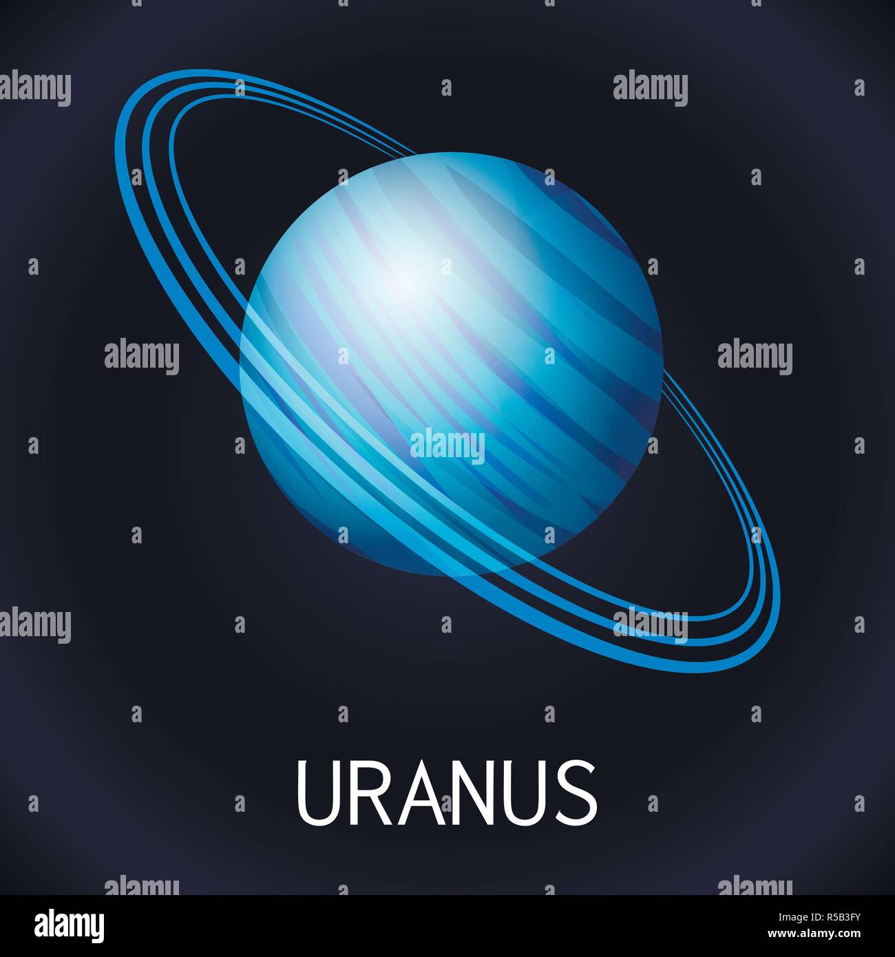Uranus Planet Symbol On Flag