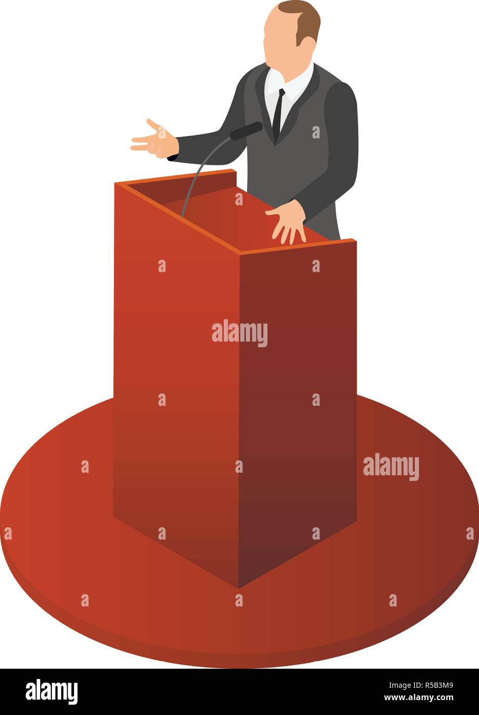 Politician speak icon. Isometric of politician speak vector icon for ...