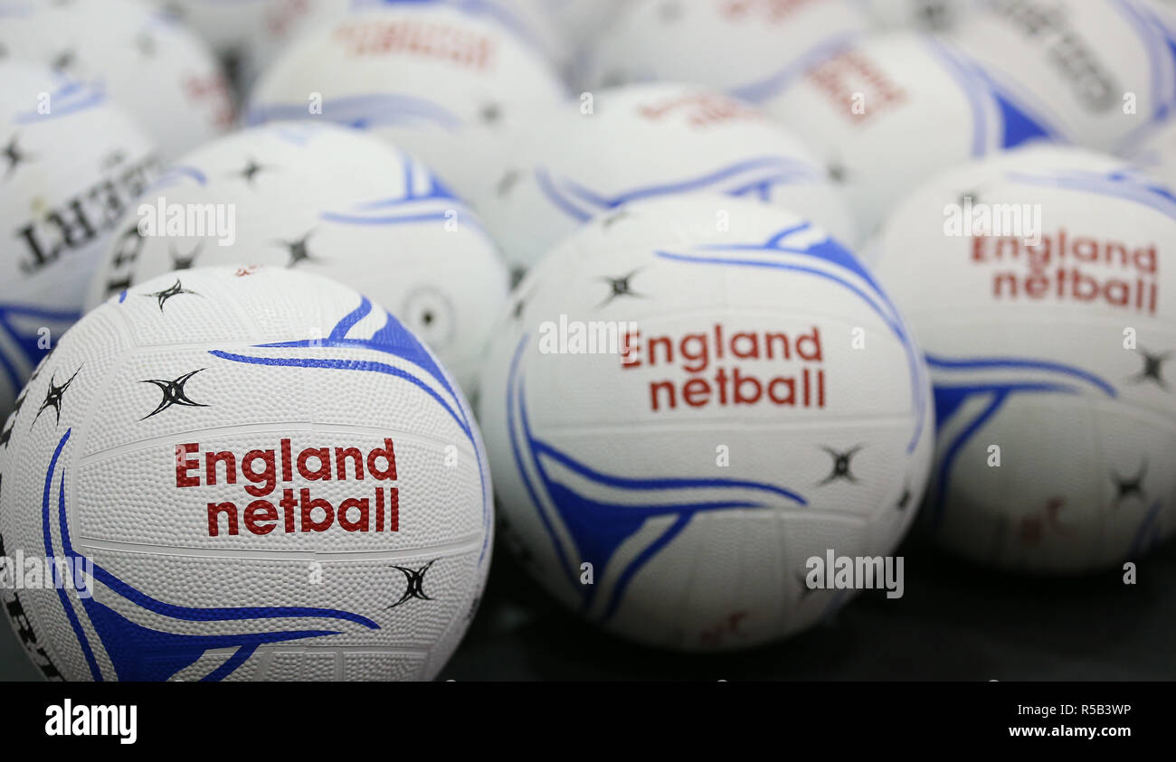 England netballs for the Vitality netball International Series match at ...