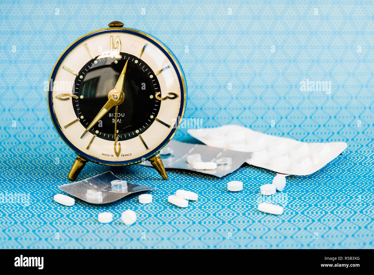Tablets on a night table Stock Photo - Alamy