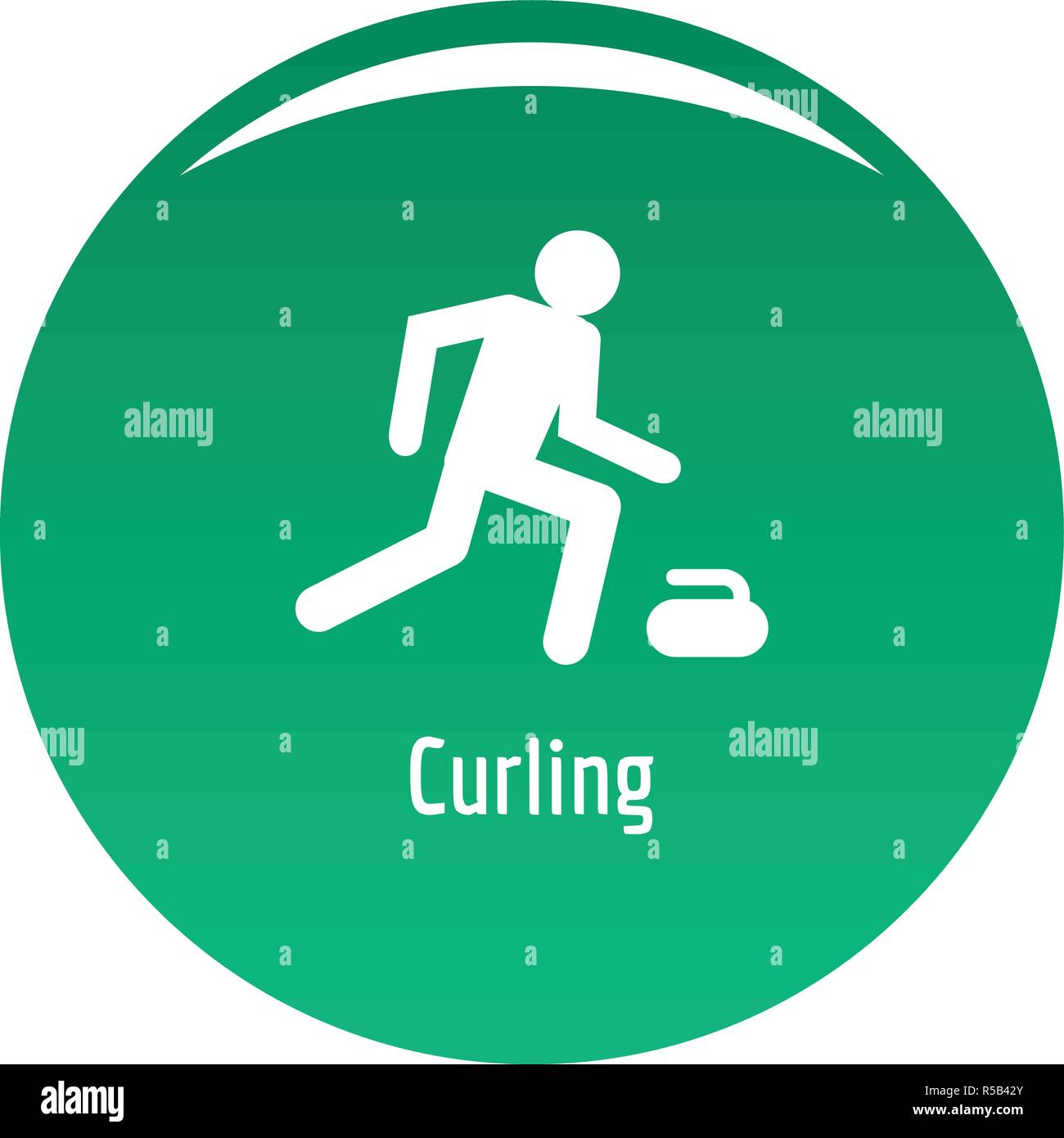 Curling icon. Simple illustration of curling vector icon for any design ...