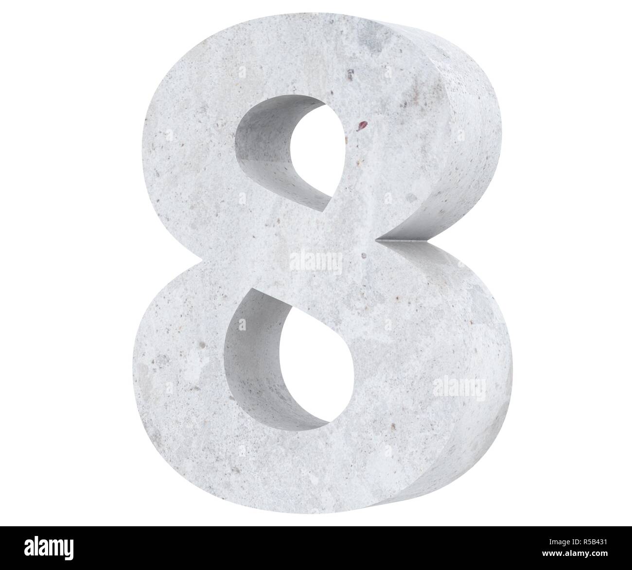 3D rendering concrete number 8 eight. 3D render Illustration Stock ...