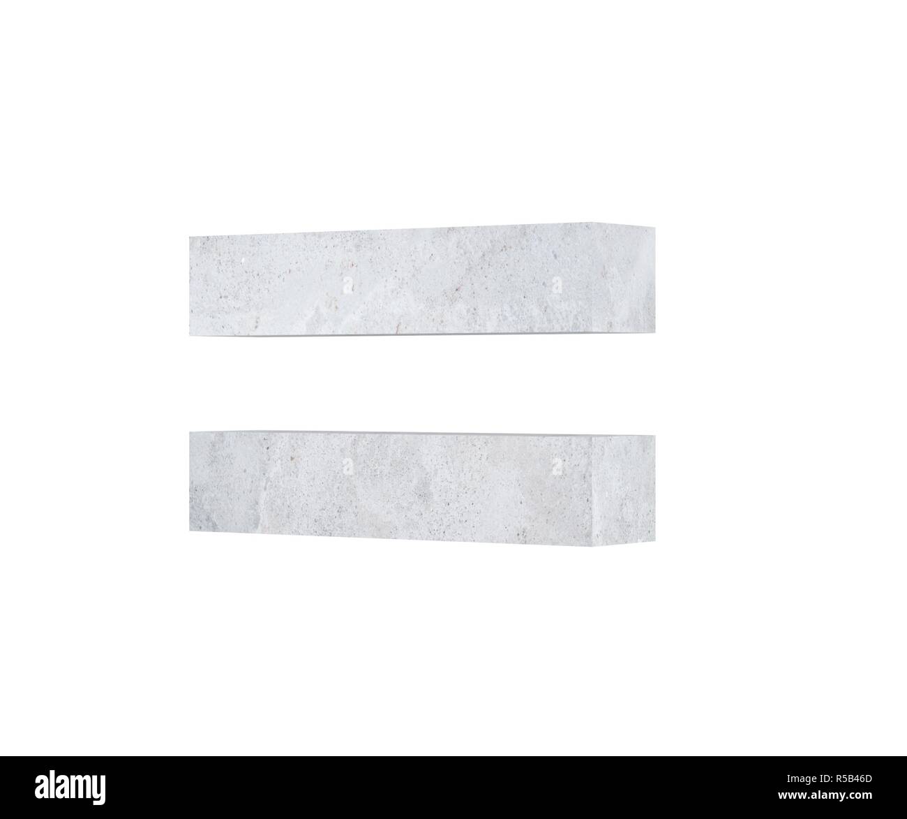 3D rendering concrete symbol - equal. 3D render Illustration Stock ...