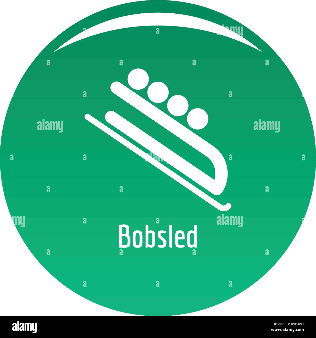 Bobsled icon. Simple illustration of bobsled vector icon for any design ...