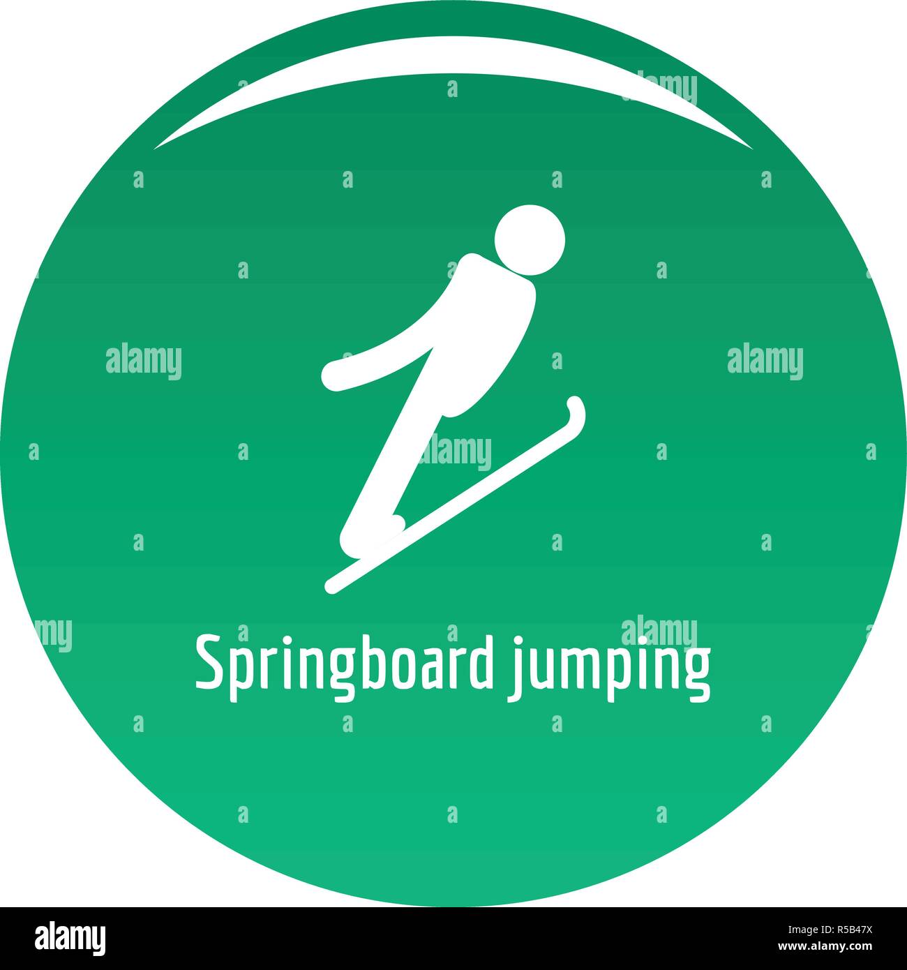 Springboard jumping icon. Simple illustration of springboard jumping ...