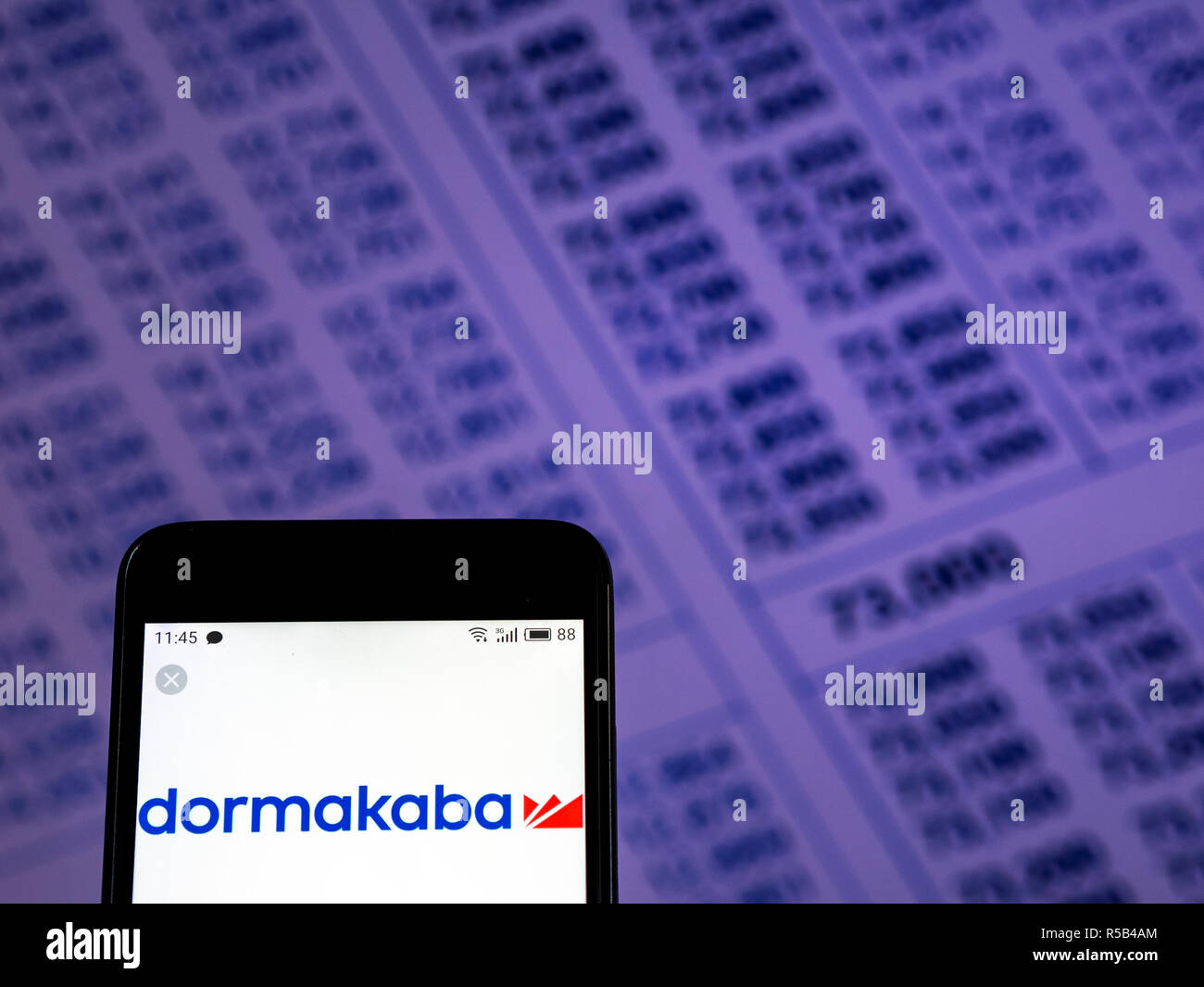Dormakaba Holding AG logo seen displayed on smart phone Stock Photo - Alamy