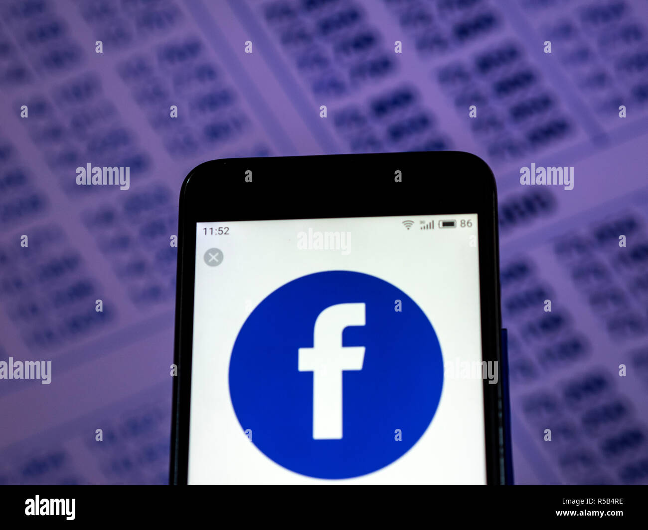FACEBOOK logo seen displayed on smart phone Stock Photo - Alamy