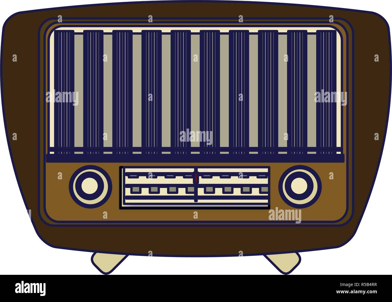 Vintage old radio Stock Vector Image & Art - Alamy