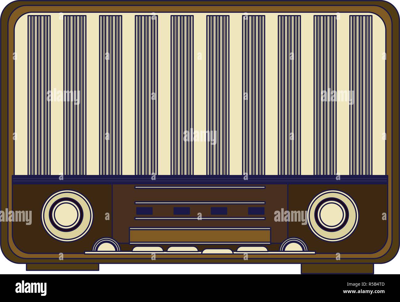 Vintage old radio Stock Vector Image & Art - Alamy