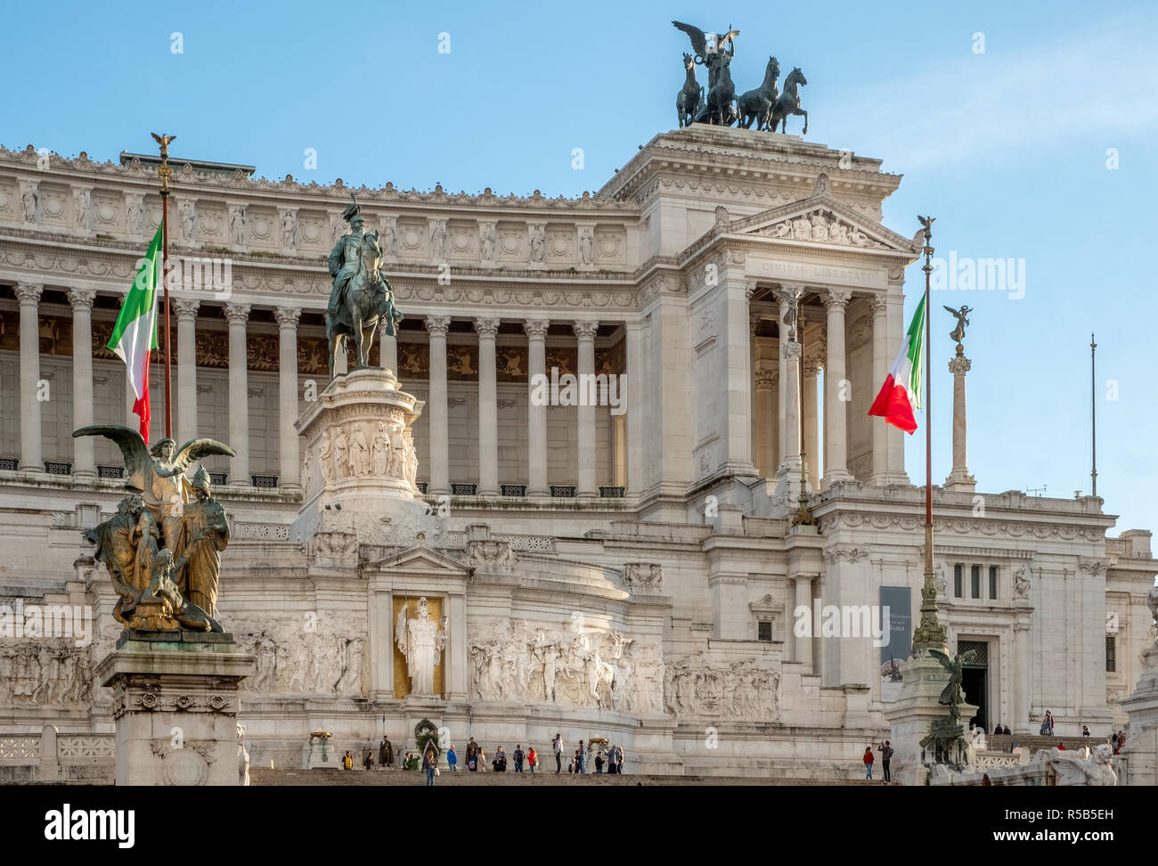 Piazza Venezia in Rome Stock Photo - Alamy