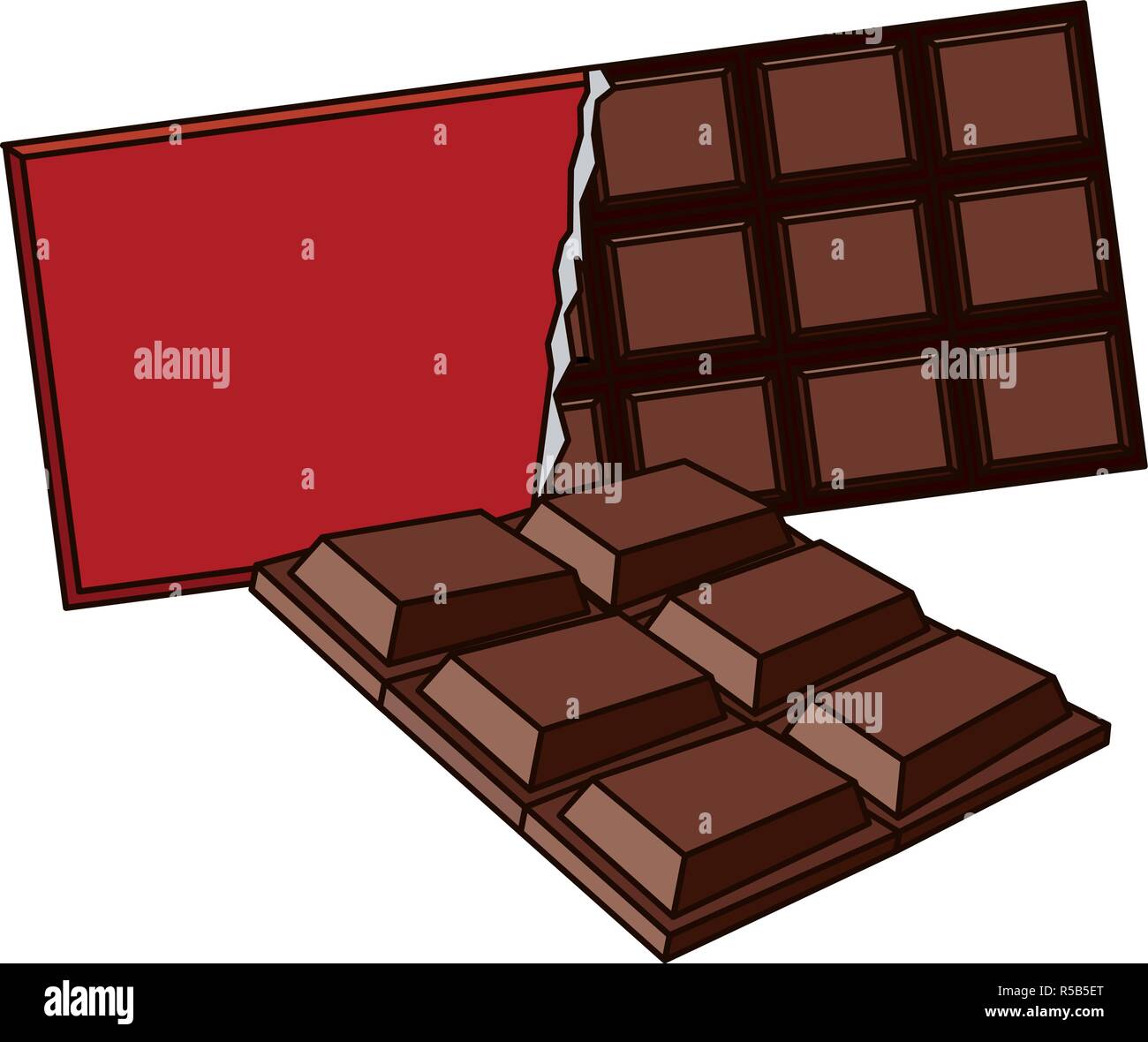 Cubes chocolate Stock Vector Images - Alamy