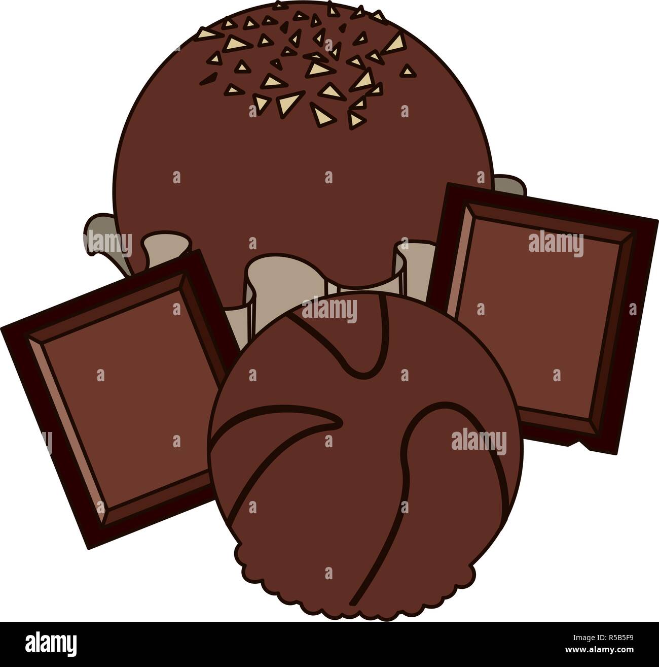 Candy chocolates sweets Stock Vector Images - Alamy