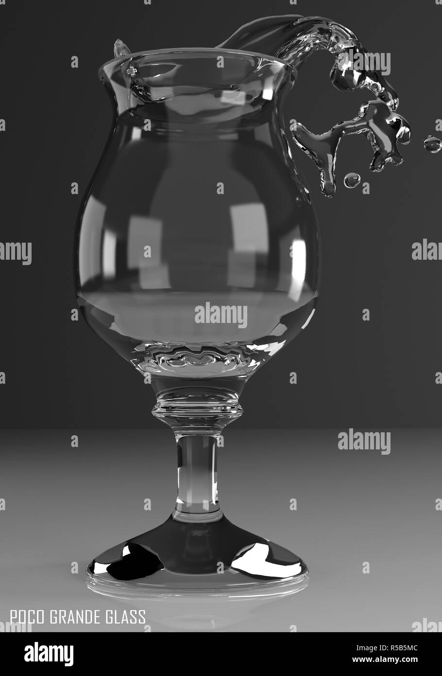 poco grande glass 3D illustration Stock Photo - Alamy