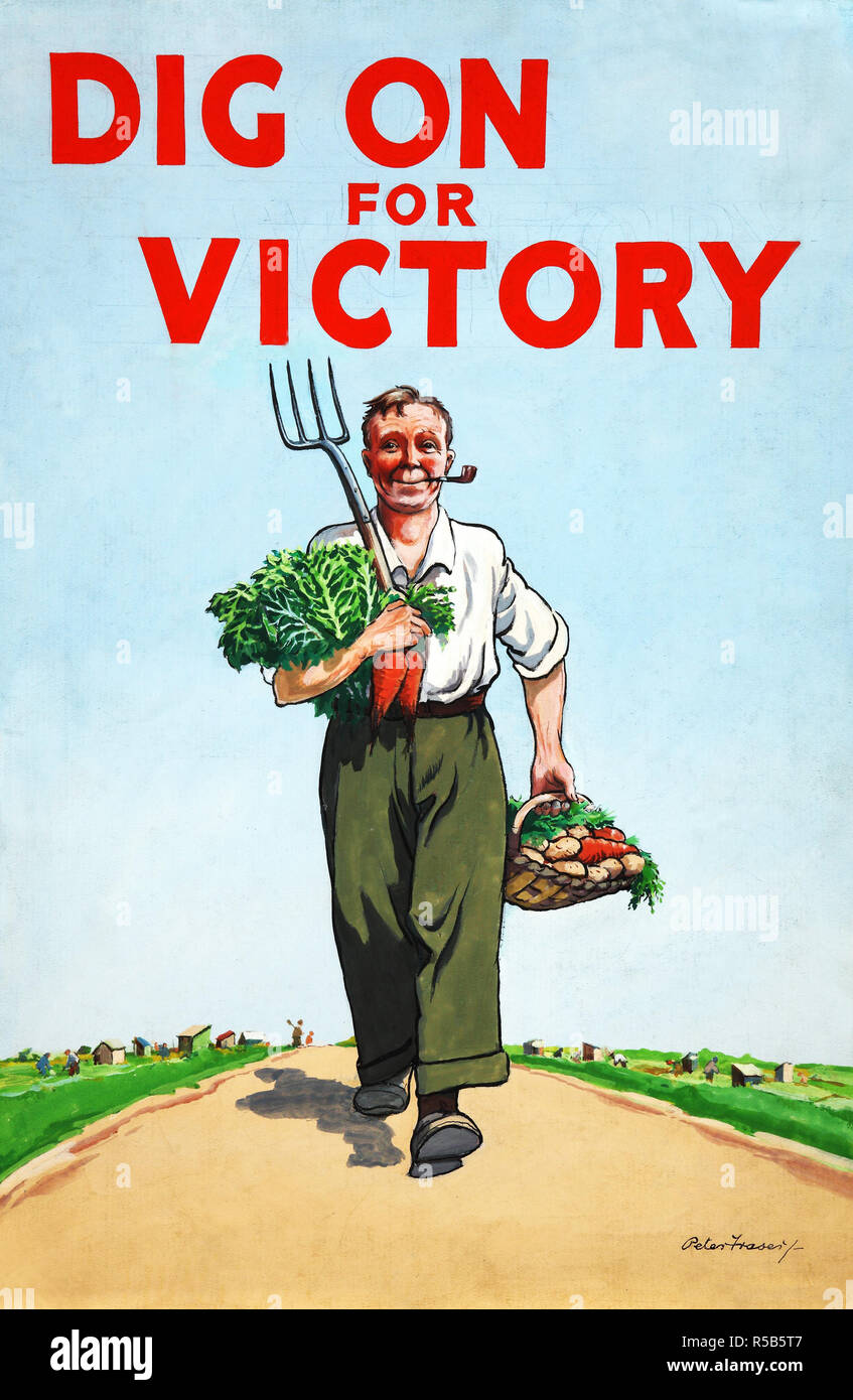 POSTERS: Food Production: 'Dig for Victory' Artist's signature: Peter ...