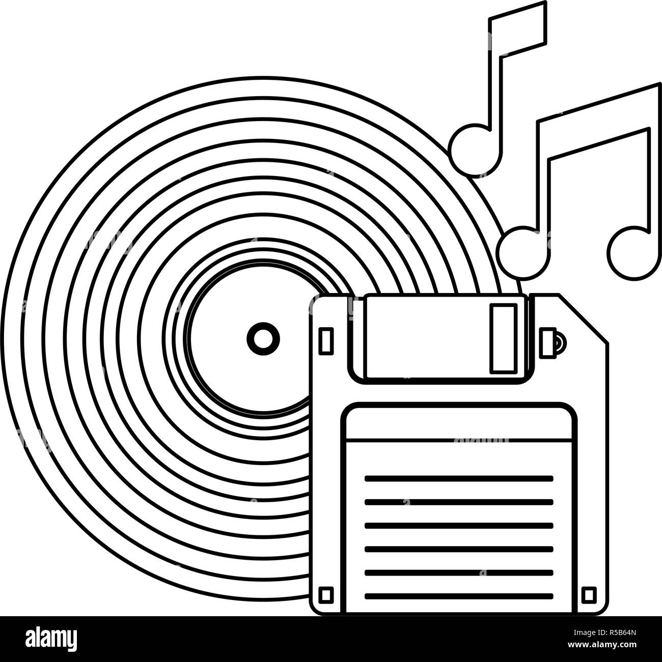 Vintage media technology black and white Stock Vector Image & Art - Alamy