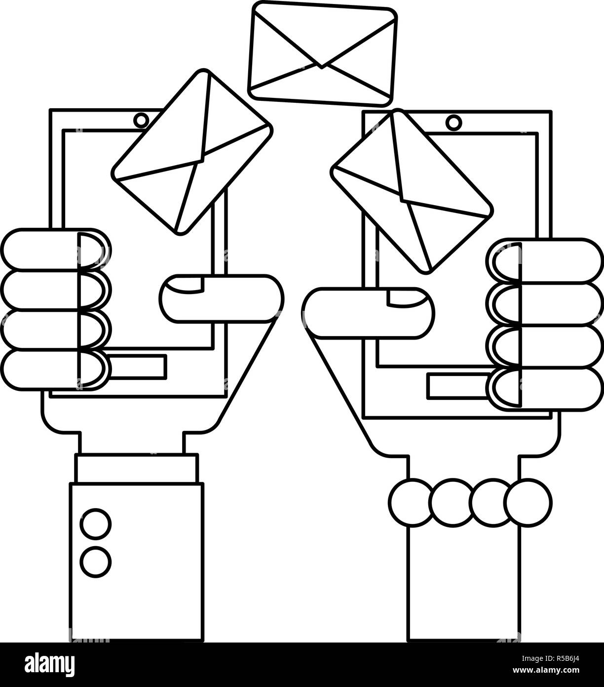 Emails, paper Stock Vector Images - Alamy