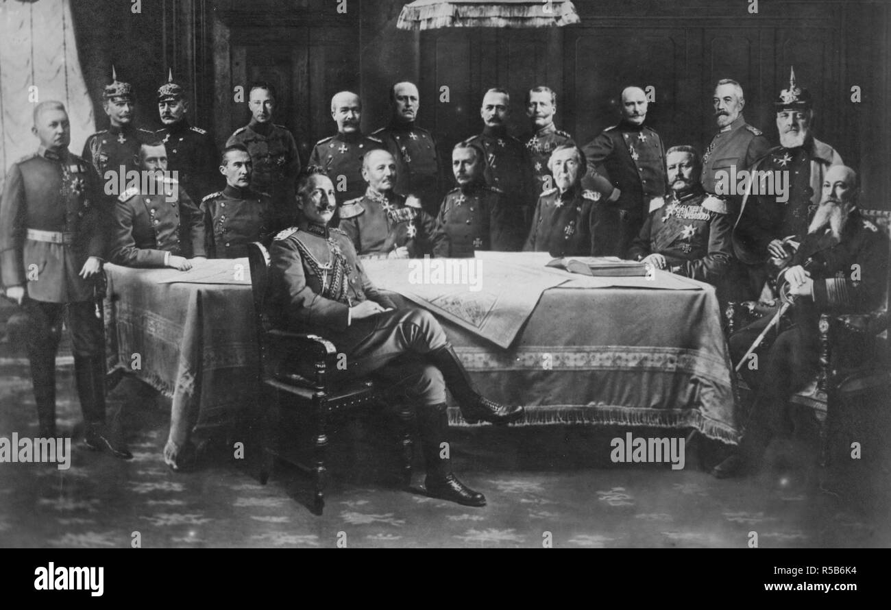 Group photo of German leaders - World War I ca. 1914-1918 Stock Photo ...