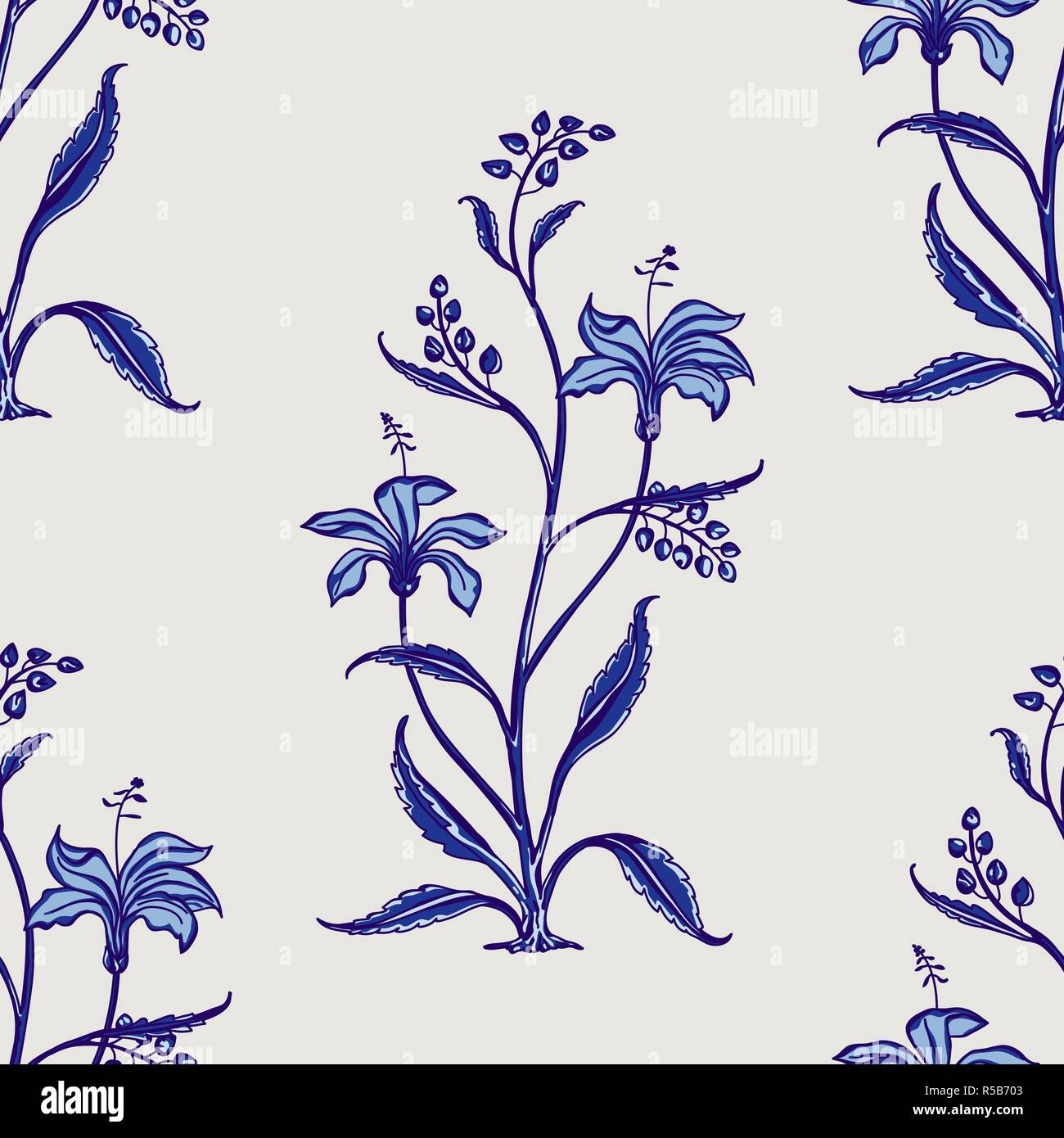 Seamless wallpaper pattern mughal hi-res stock photography and images ...