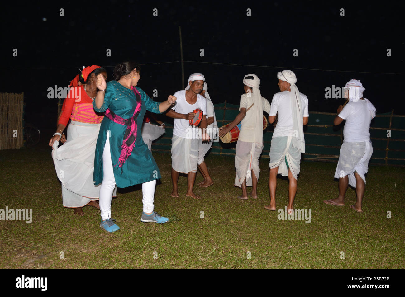 Rabha folk dance of Kodal bustee at Jaldapara National Park in ...