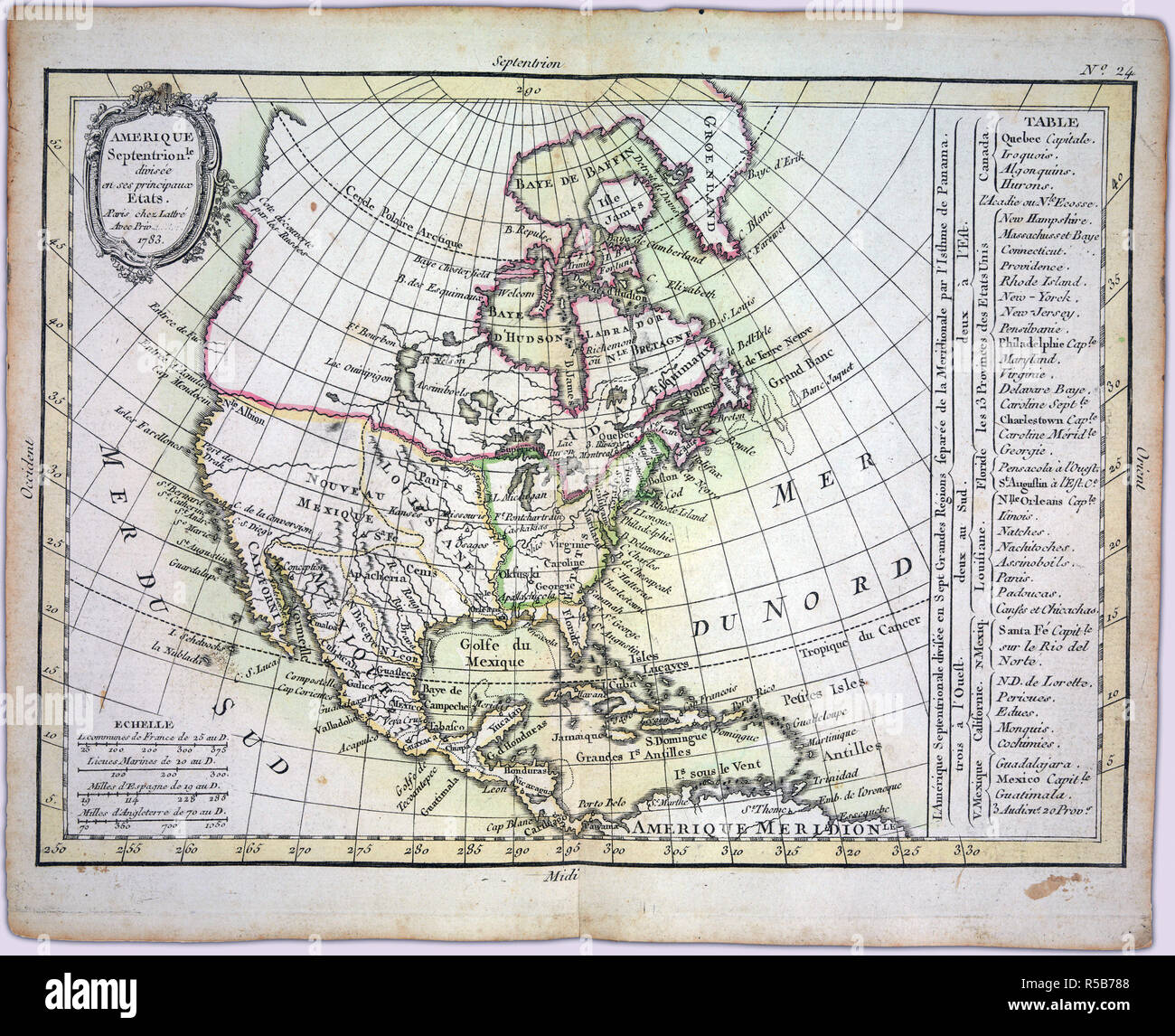 Map north america 1700s hi-res stock photography and images - Alamy