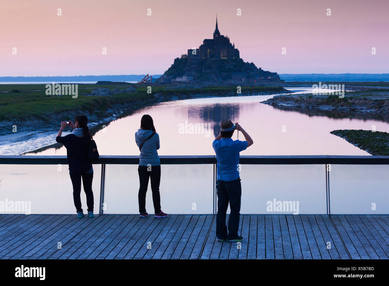 France, Normandy Region, Manche Department, Mont St-Michel, Le Barrage ...
