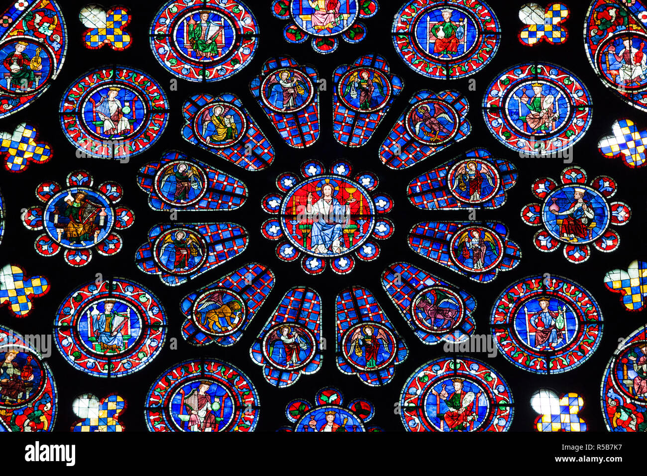 Chartres cathedral stained glass hi-res stock photography and images ...
