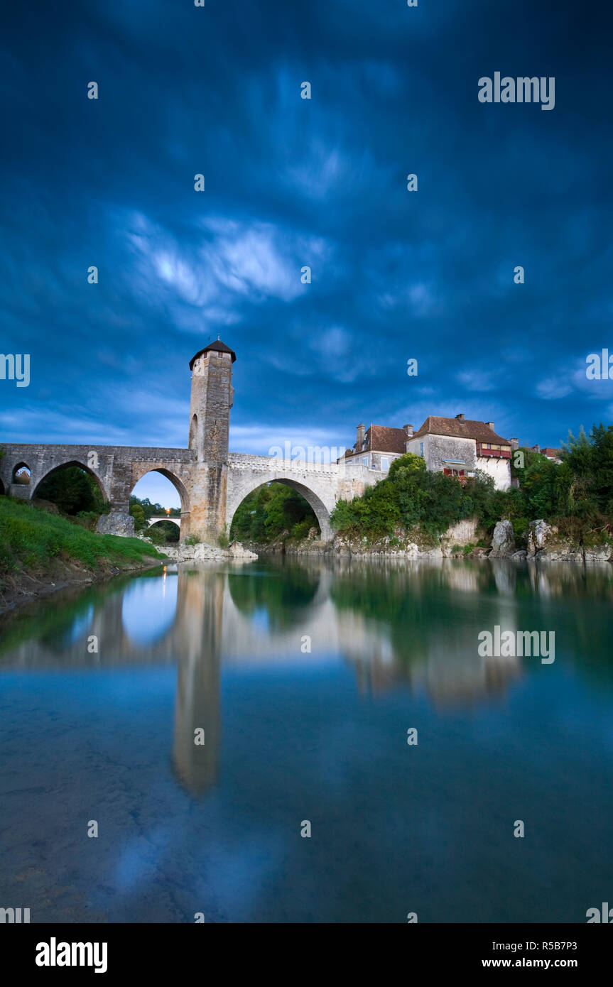 Fortified Bridge over the Gave de Pau, Orthez, Pyrenees-Atlantiques ...