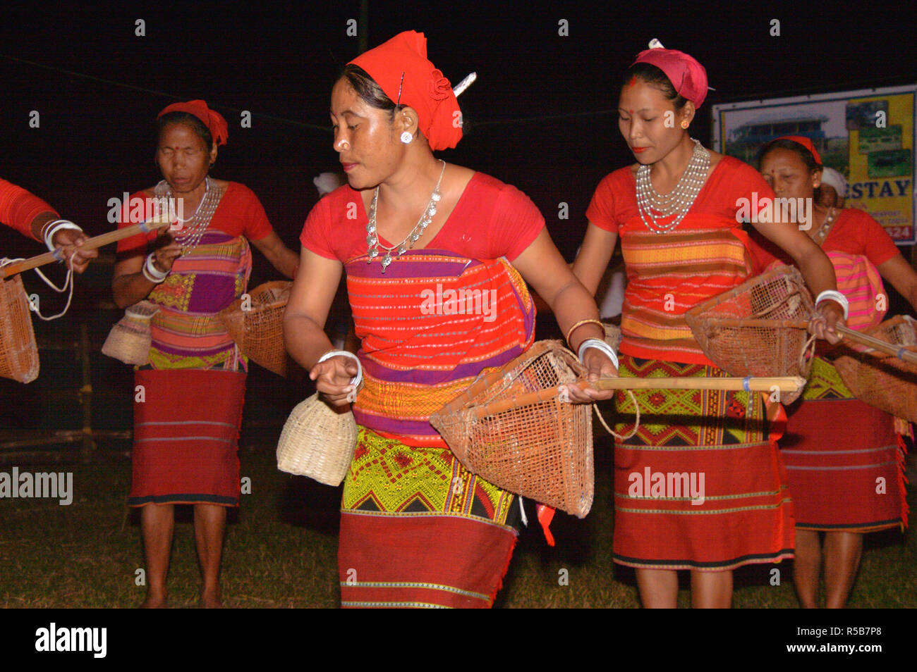Traditional Rabha fishing dance of Kodal bustee at Jaldapara National ...