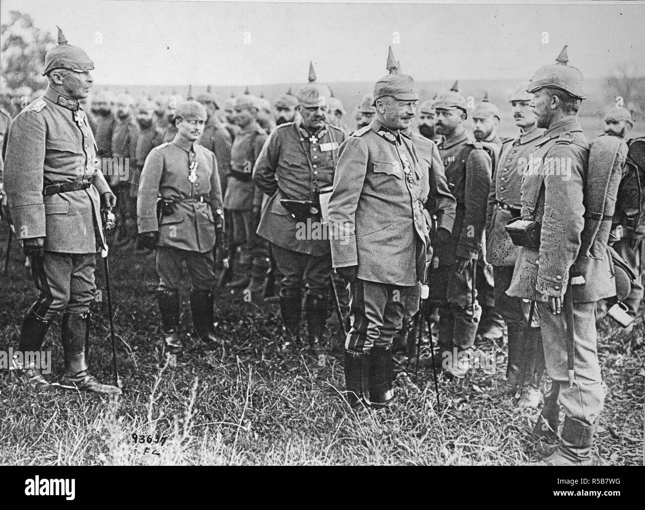 King of Saxony conversing with one of his men who has just received an ...