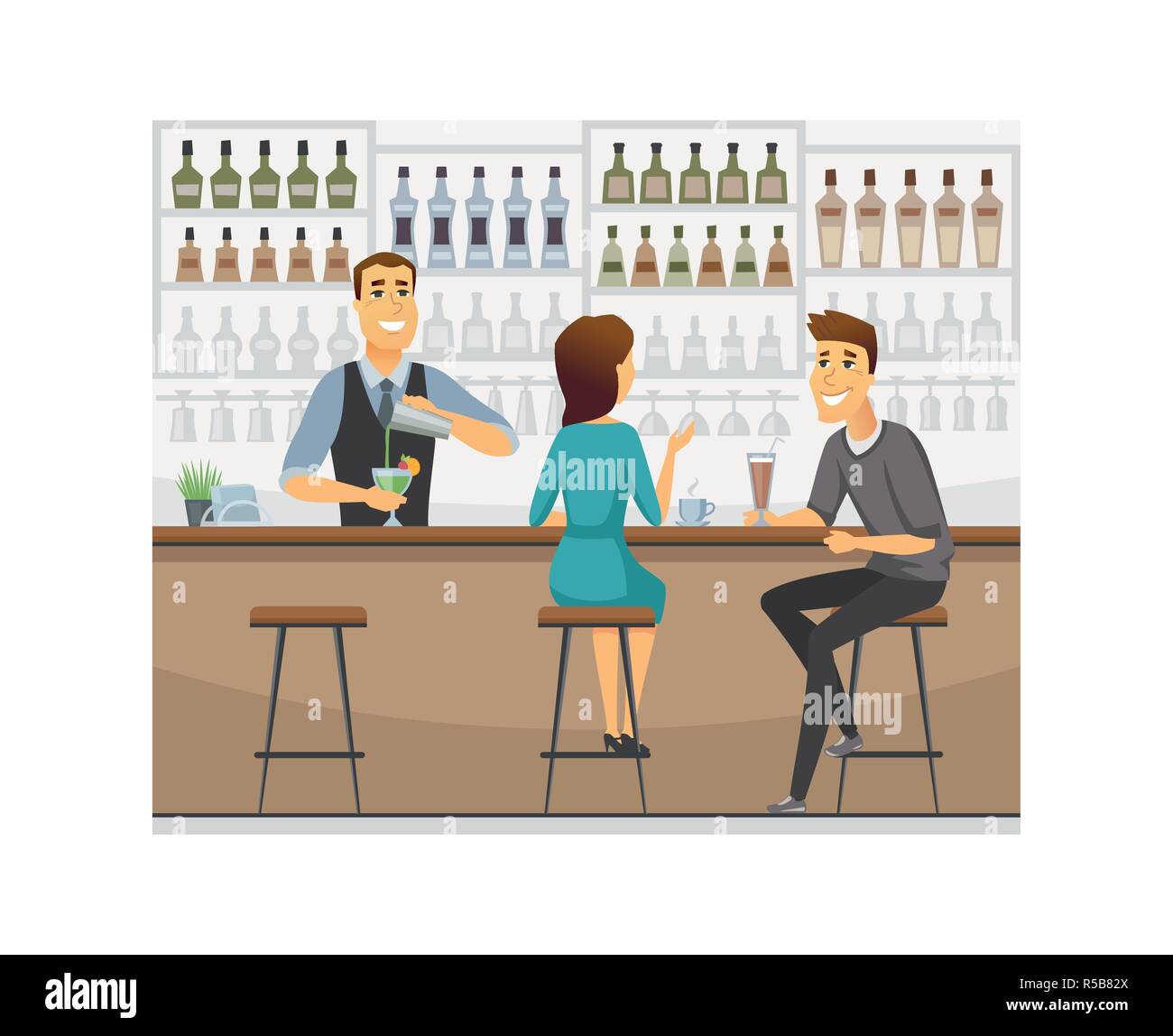 Female bartender Cut Out Stock Images & Pictures - Alamy