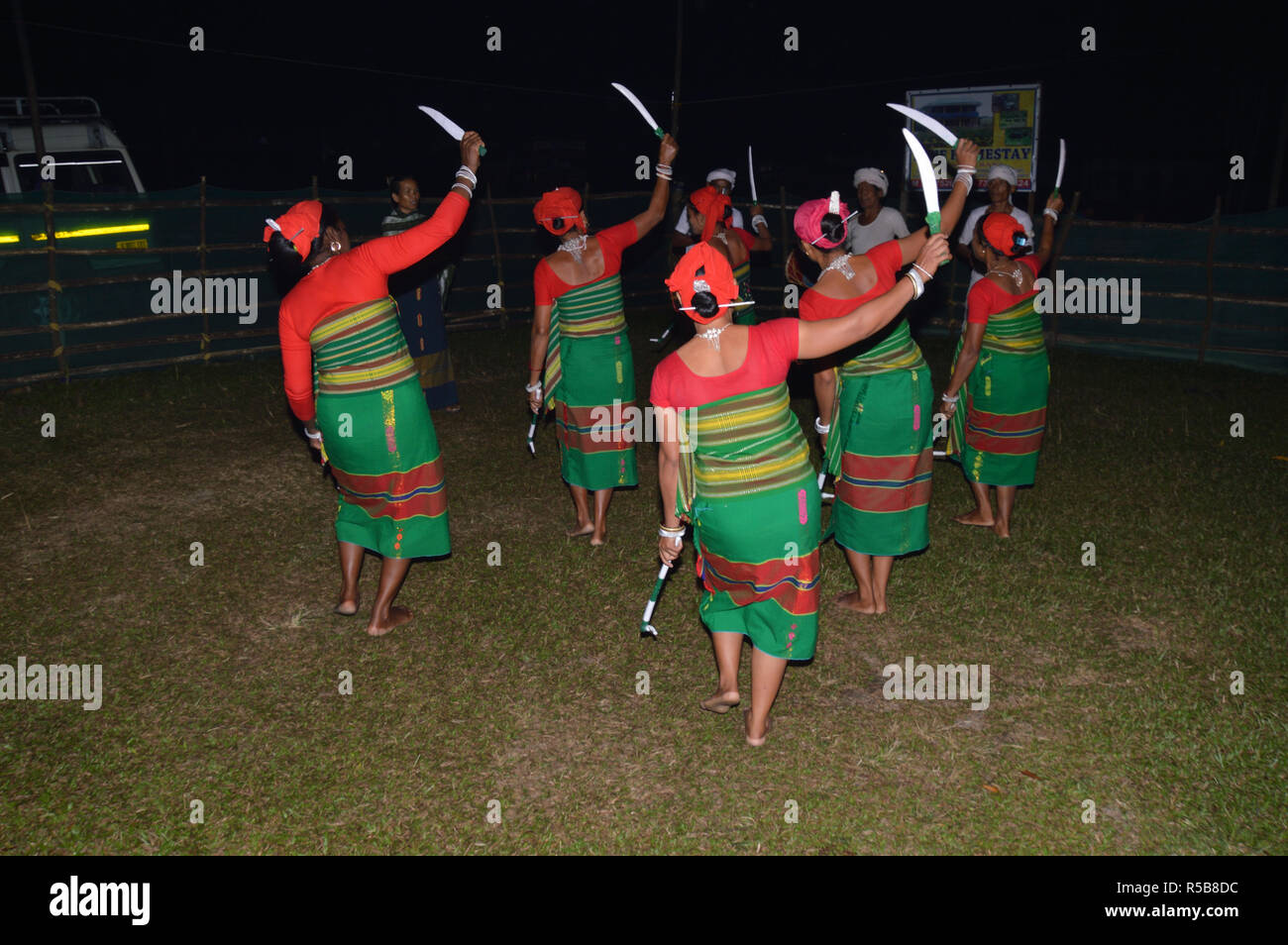Traditional Rabha farming dance of Kodal bustee at Jaldapara National ...