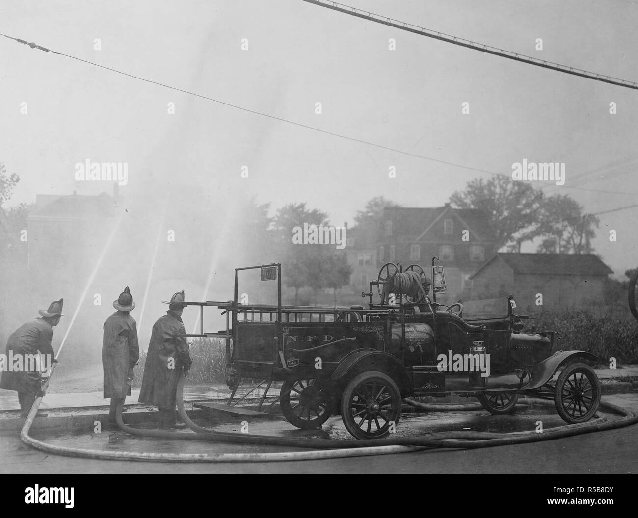 Hose wagons manufactured for government; Howe Fire Apparatus Sales Co ...