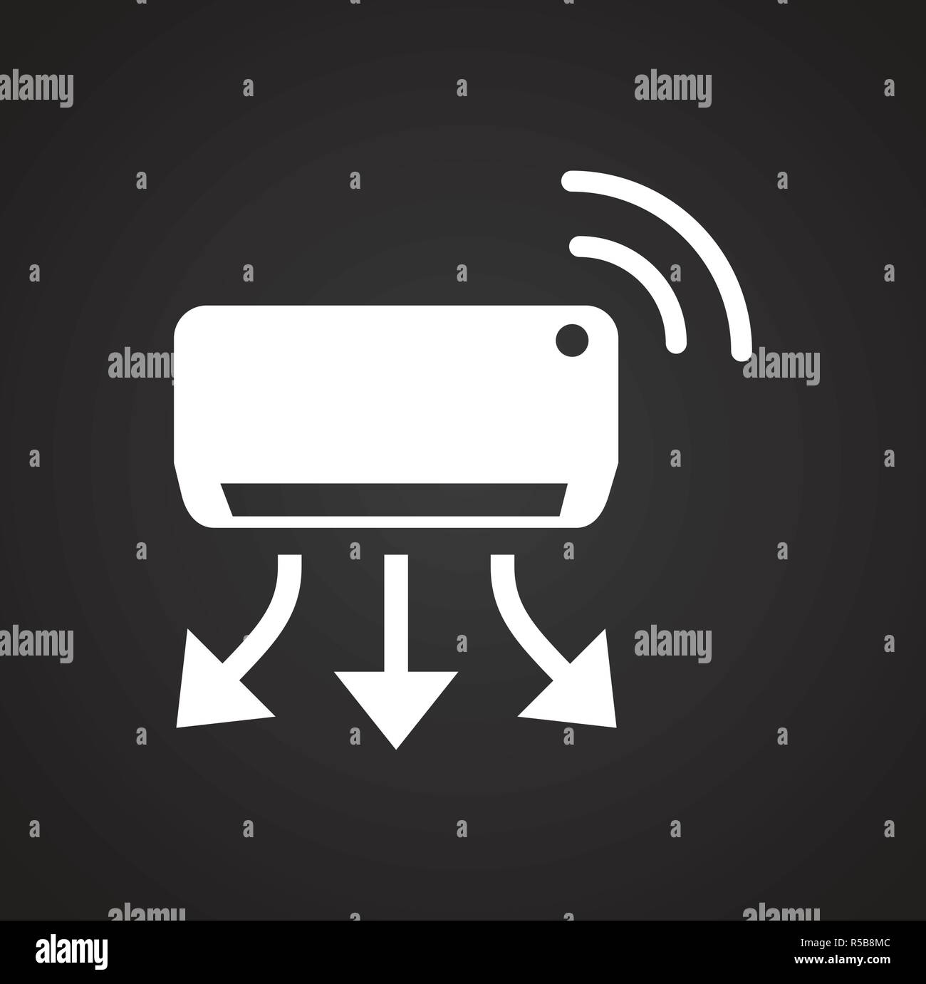 Smart air conditioner icon on white background for graphic and web ...