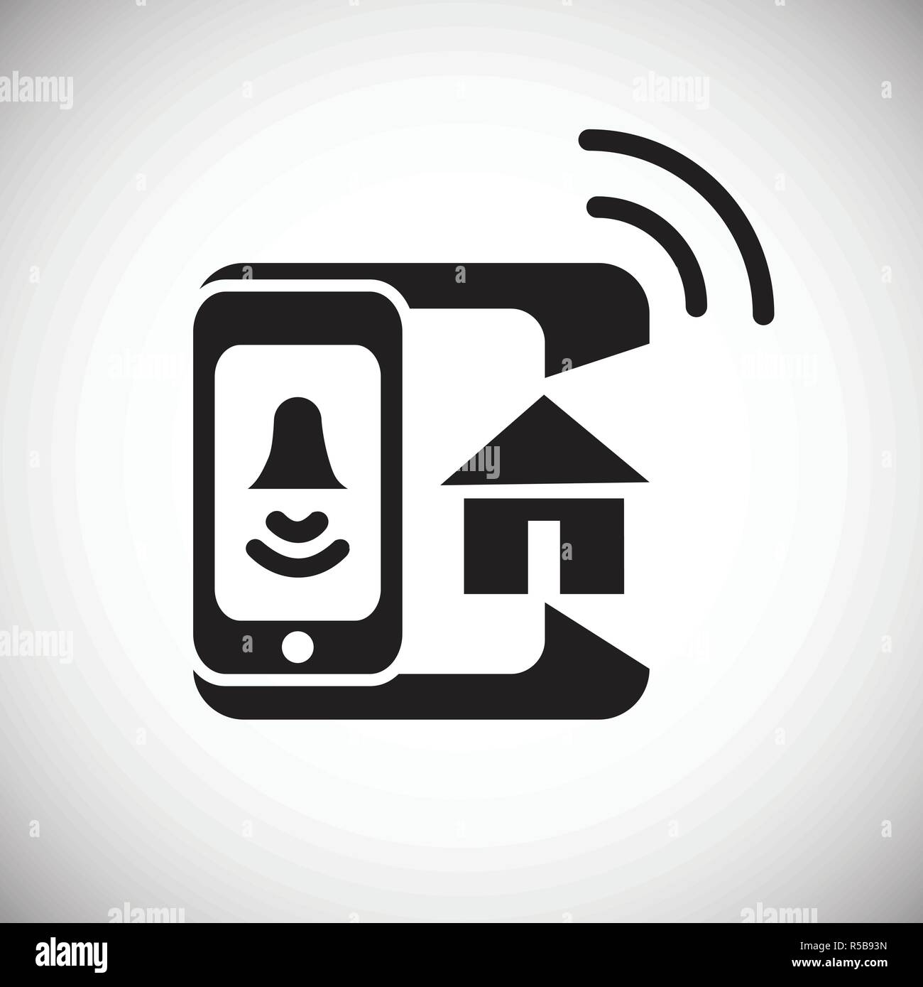 Smart door bell on white background for graphic and web design, Modern ...