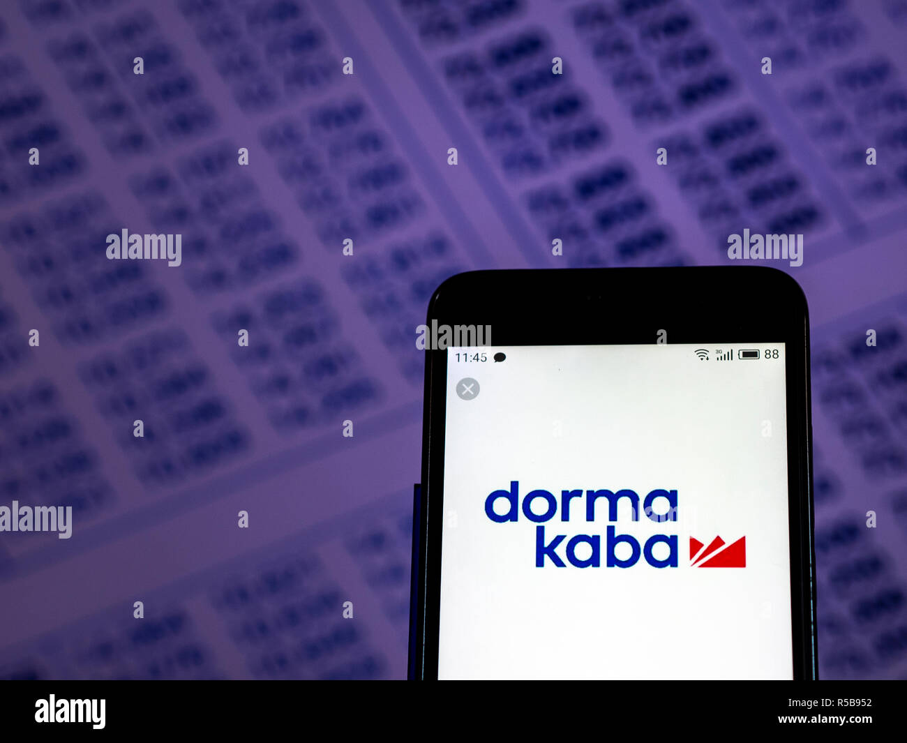 Dormakaba Holding AG logo seen displayed on smart phone Stock Photo - Alamy