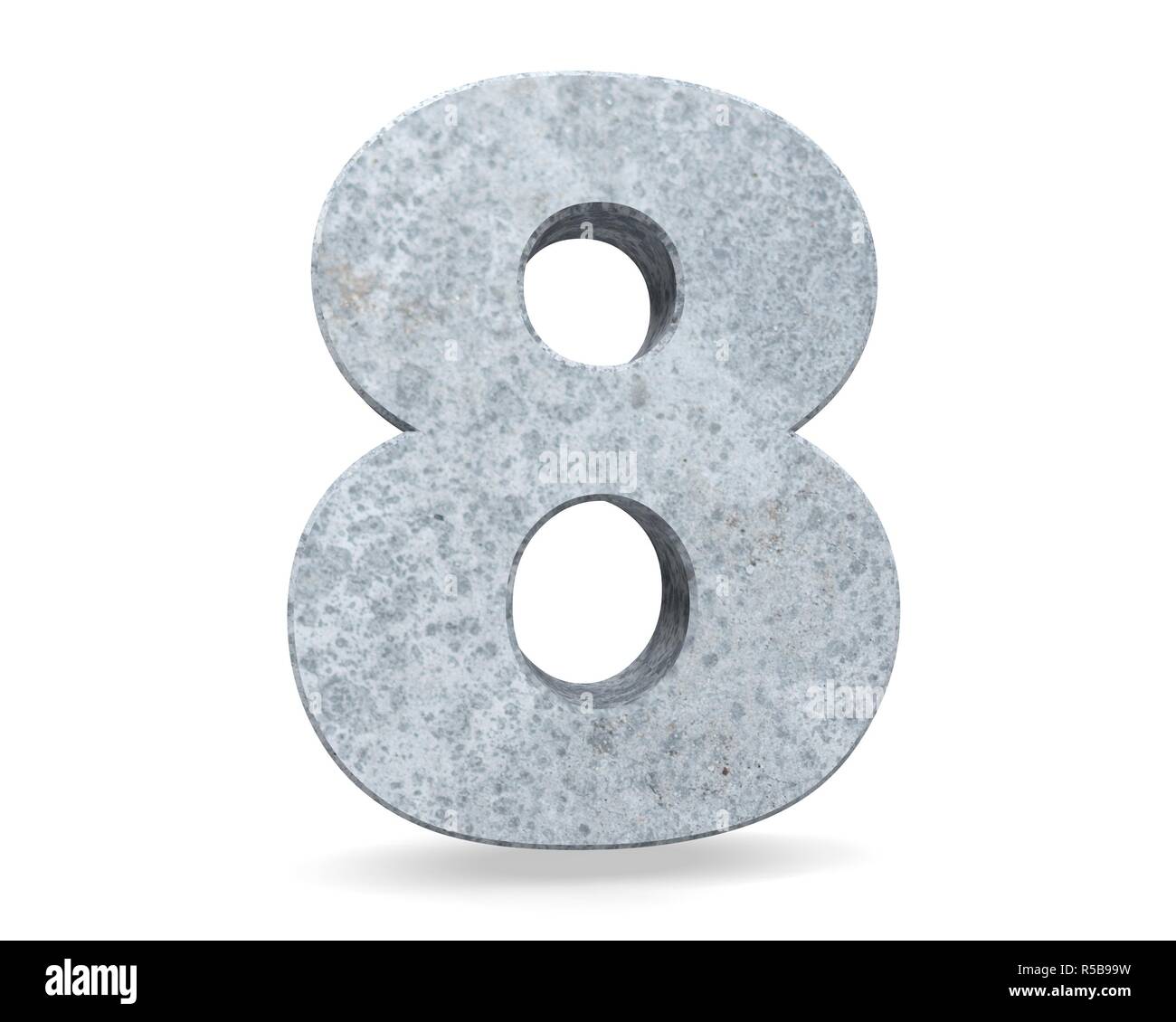 3D rendering concrete number 8 eight. 3D render Illustration Stock ...