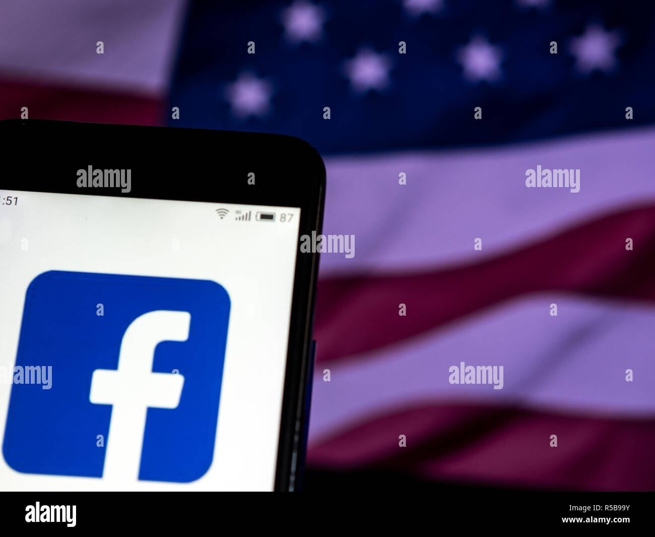 FACEBOOK logo seen displayed on smart phone Stock Photo - Alamy